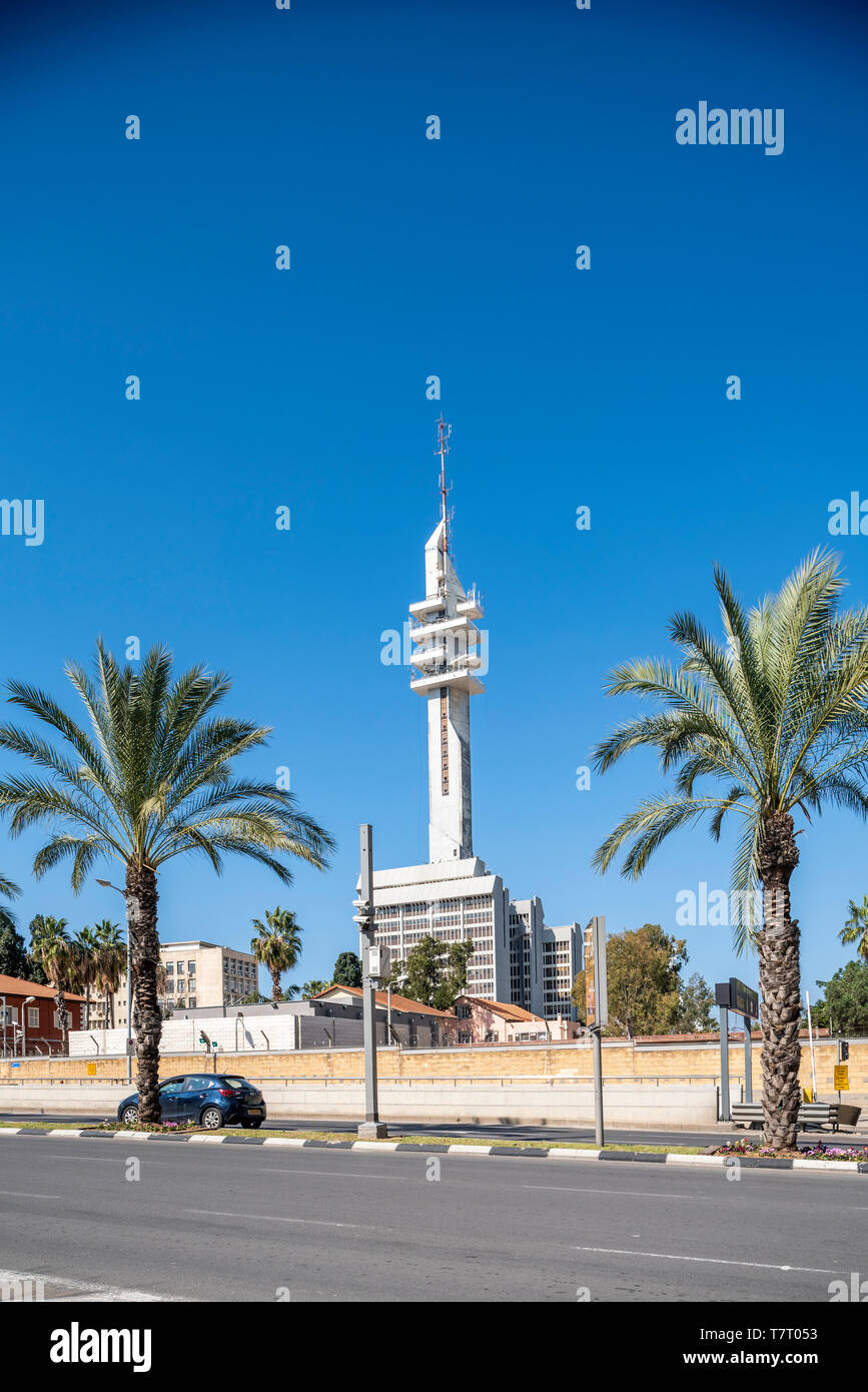 Israel, Tel Aviv-Yafo - 23 February 2019: Marganit tower in Hakirya ...