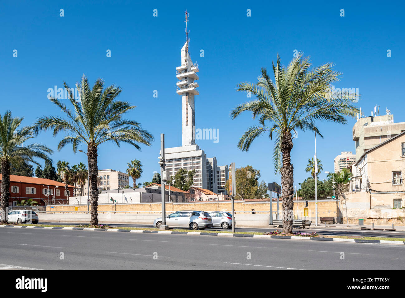 Israel, Tel Aviv-Yafo - 23 February 2019: Marganit tower in Hakirya ...
