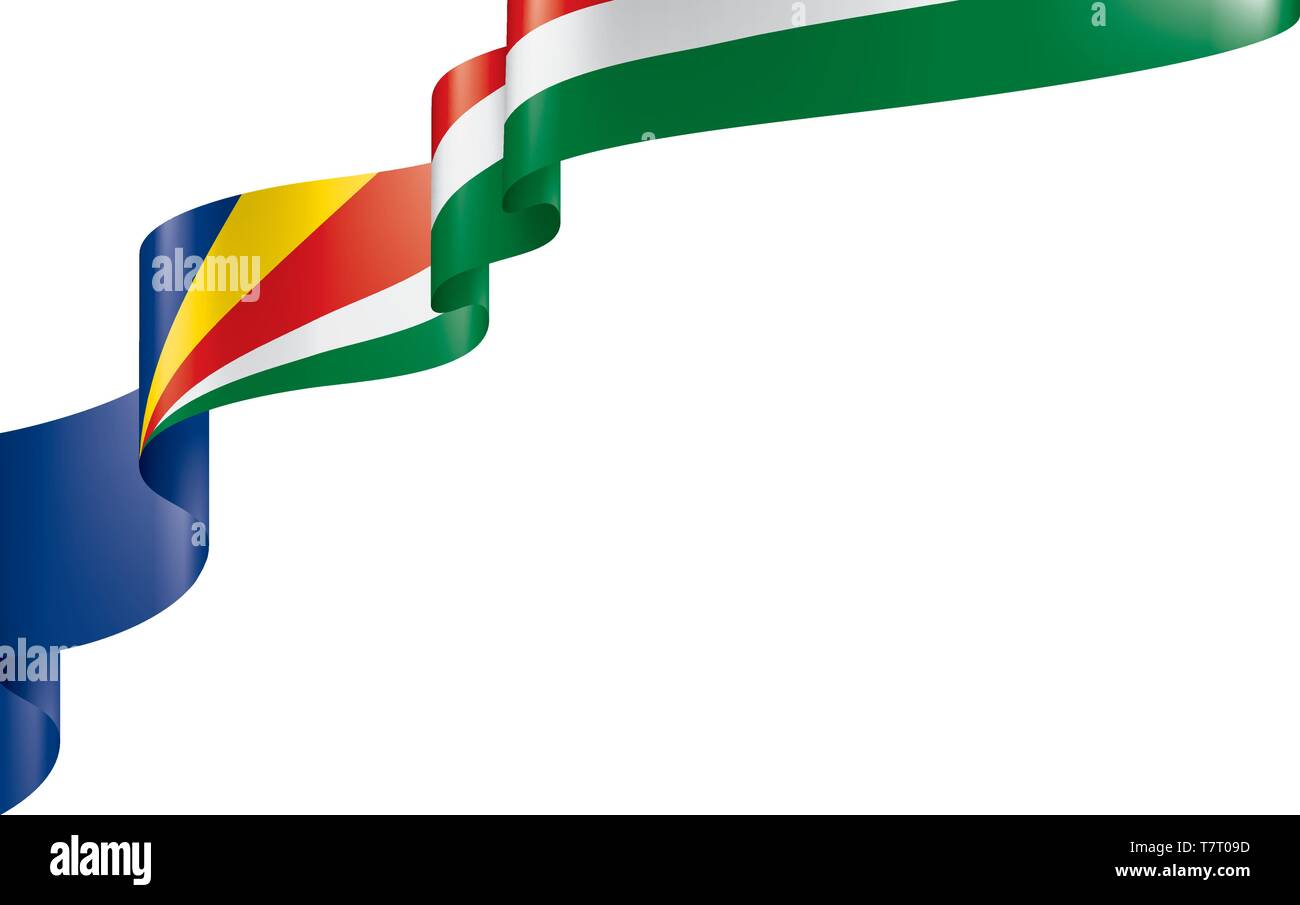 Seychelles flag, vector illustration on a white background Stock Vector ...
