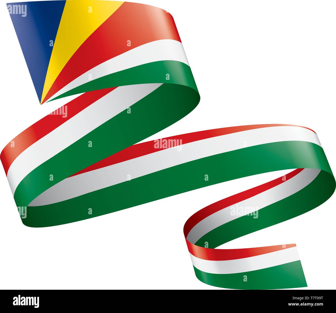 Seychelles flag, vector illustration on a white background Stock Vector ...
