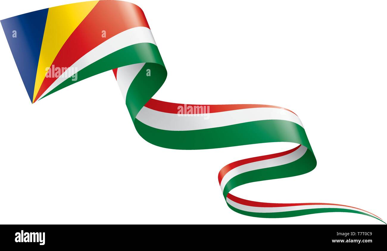Seychelles flag, vector illustration on a white background Stock Vector ...