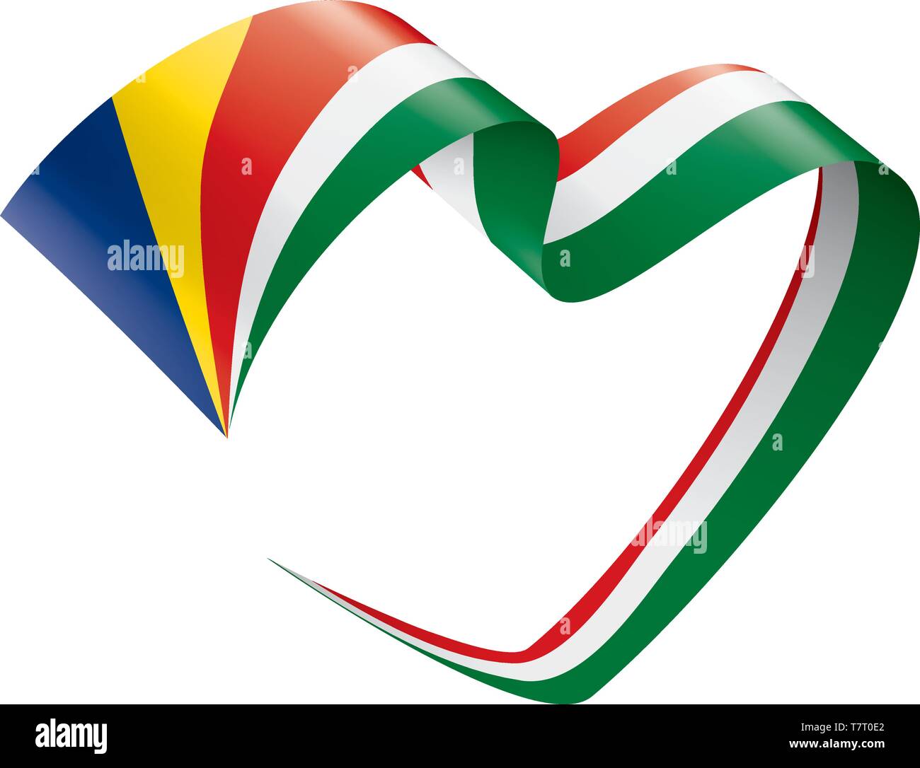 Seychelles flag, vector illustration on a white background Stock Vector ...