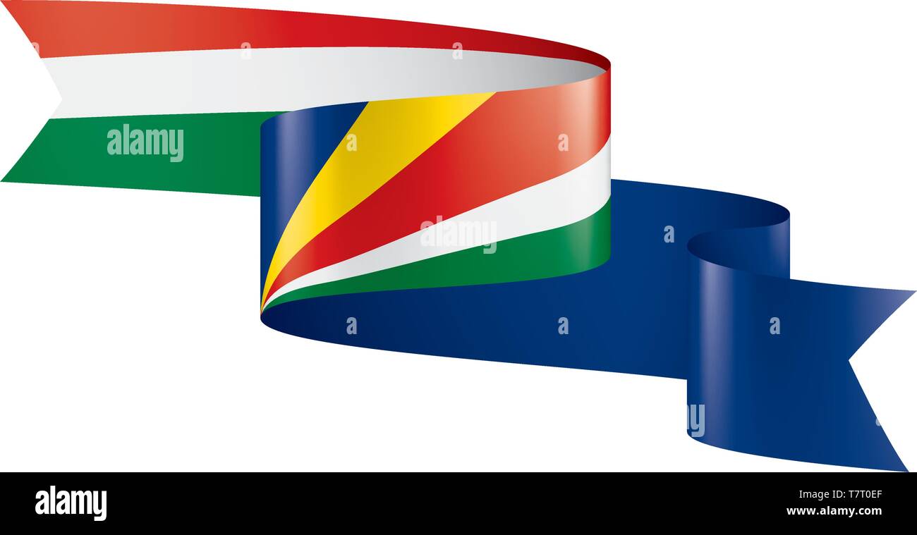 Seychelles flag, vector illustration on a white background Stock Vector ...