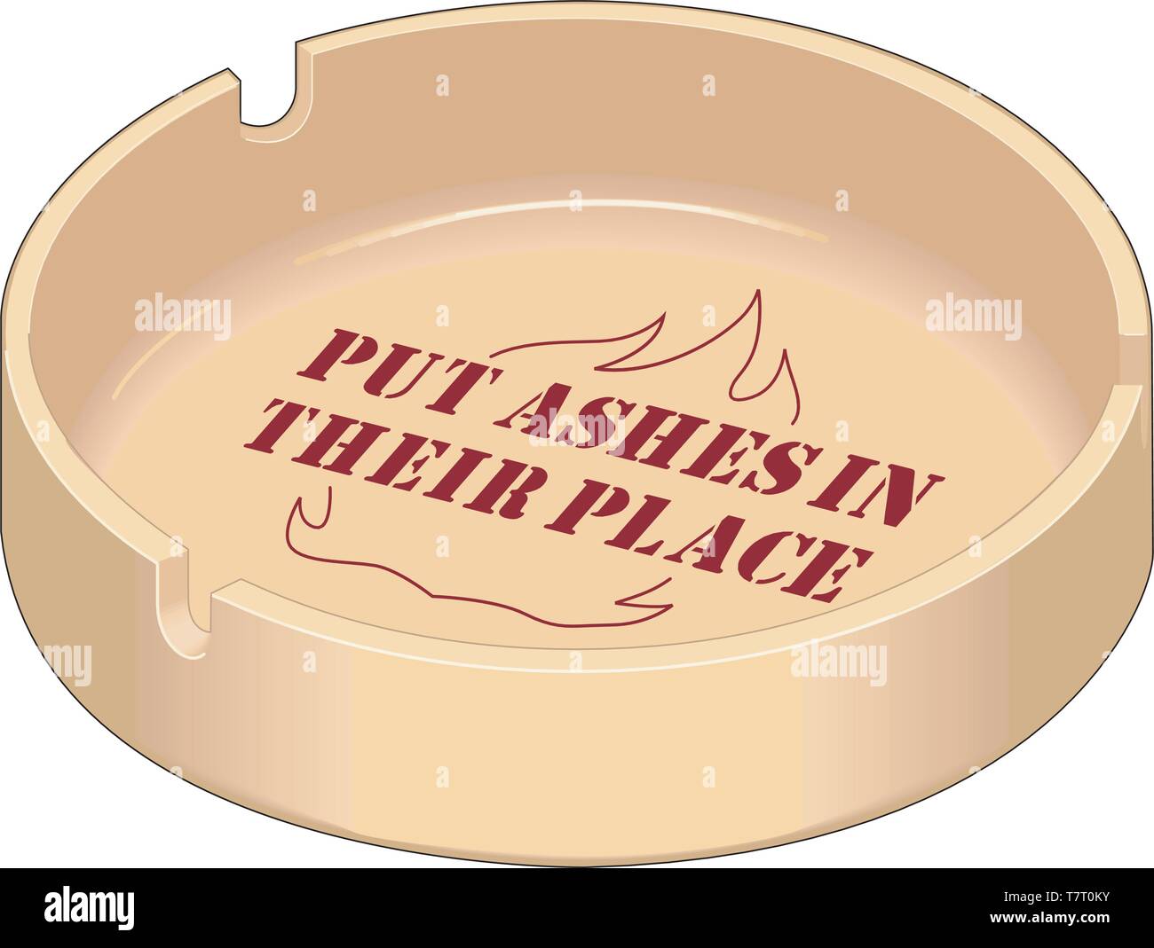Ash Tray Vector Illustration Stock Vector Image & Art - Alamy