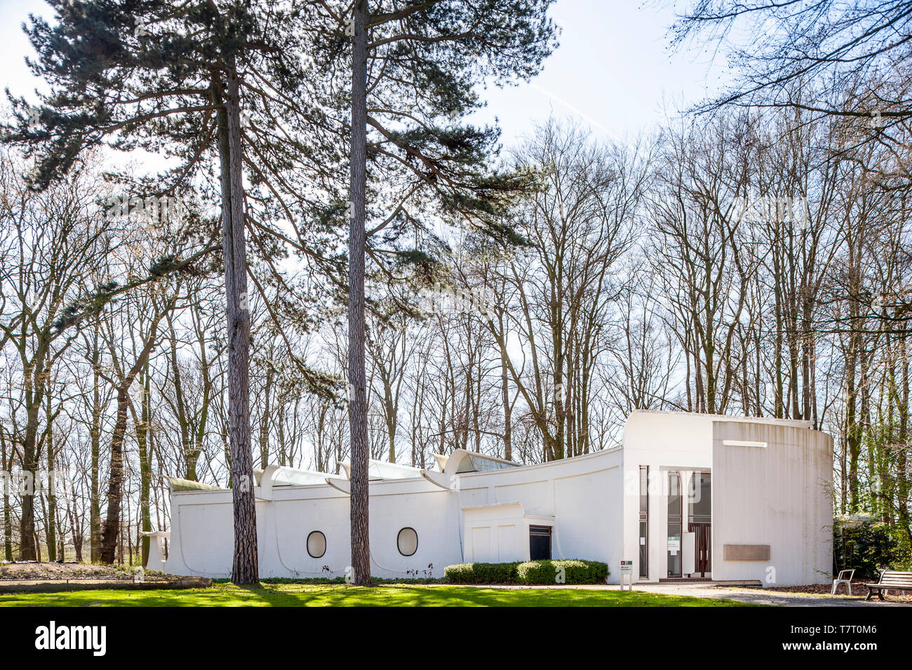 Belgium, Antwerpen - 12 April 2015: Middelheimpaviljoen designed by ...