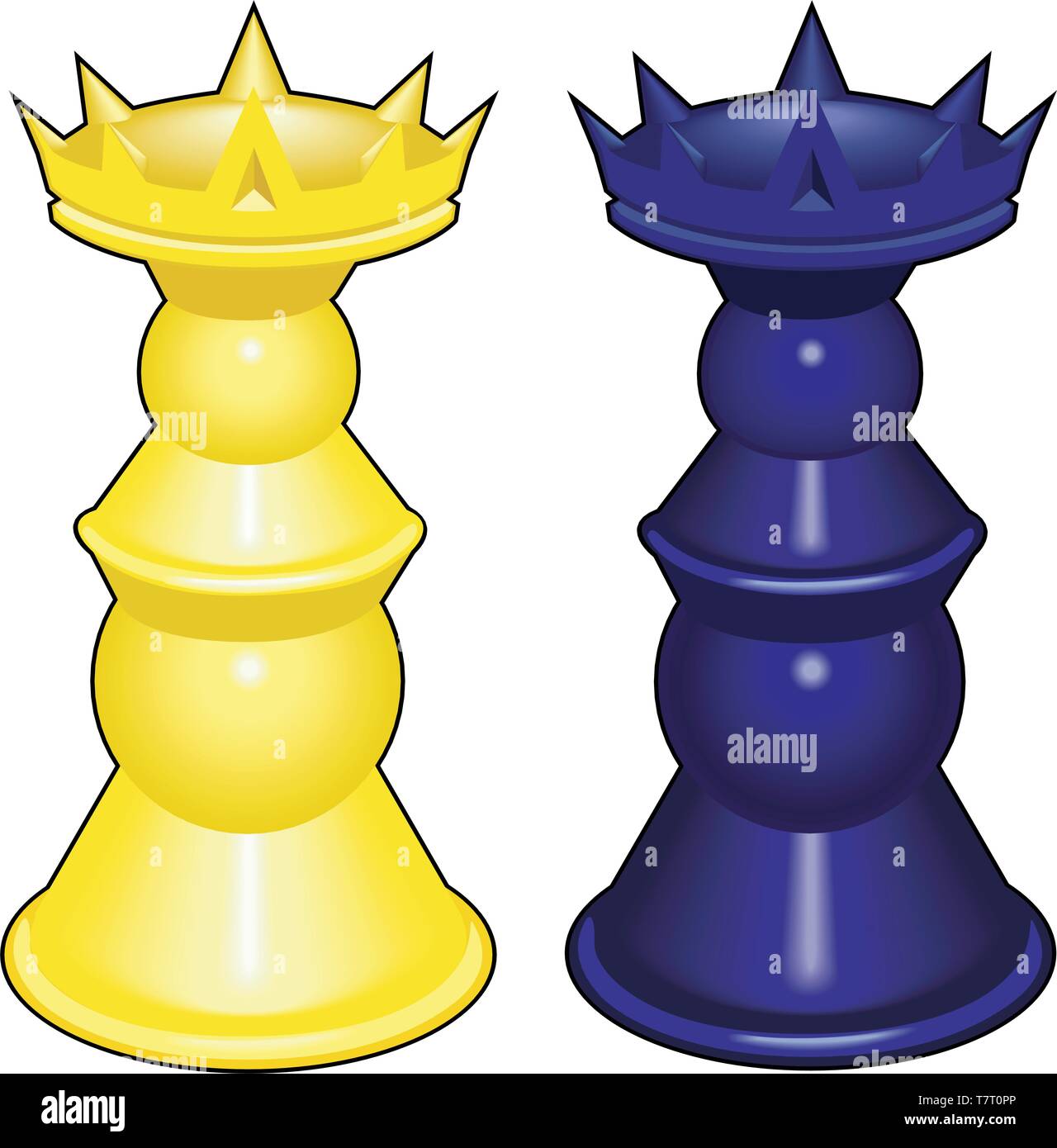 Chess Queens Vector Illustration Stock Vector Image & Art - Alamy