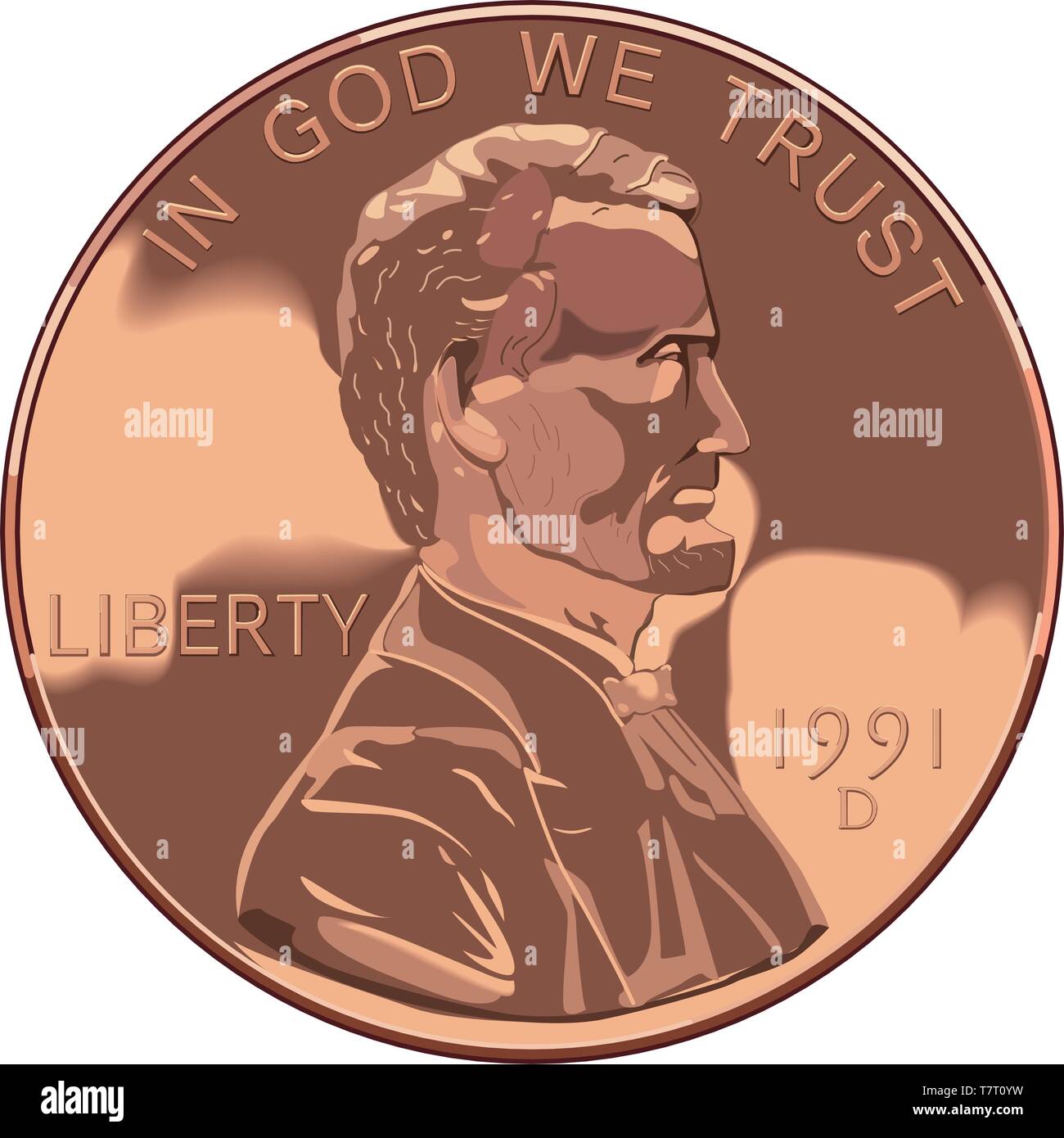 Penny Vector Illustration Stock Vector Image & Art - Alamy