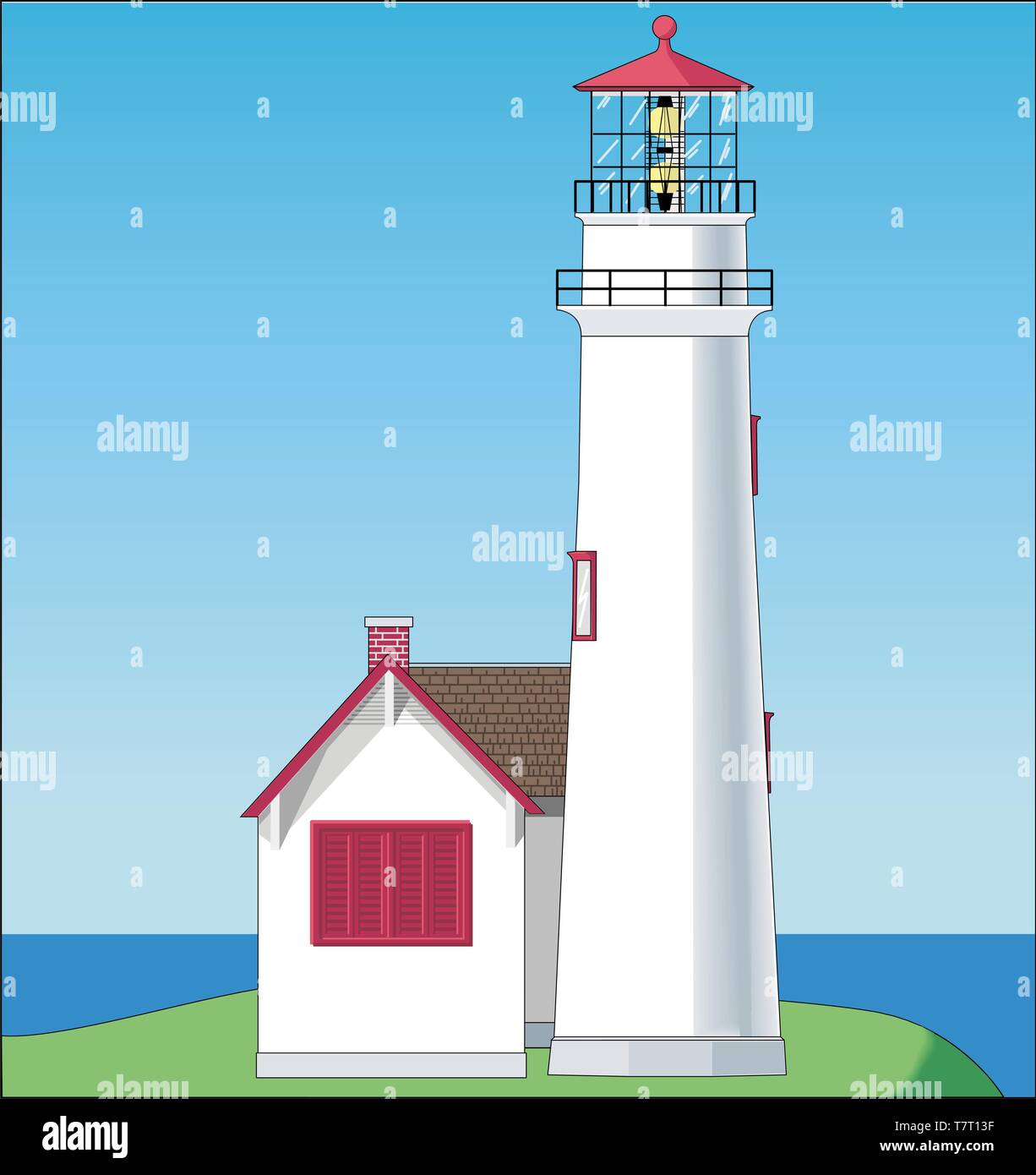 Lighthouse Vector Illustration Stock Vector Image & Art - Alamy