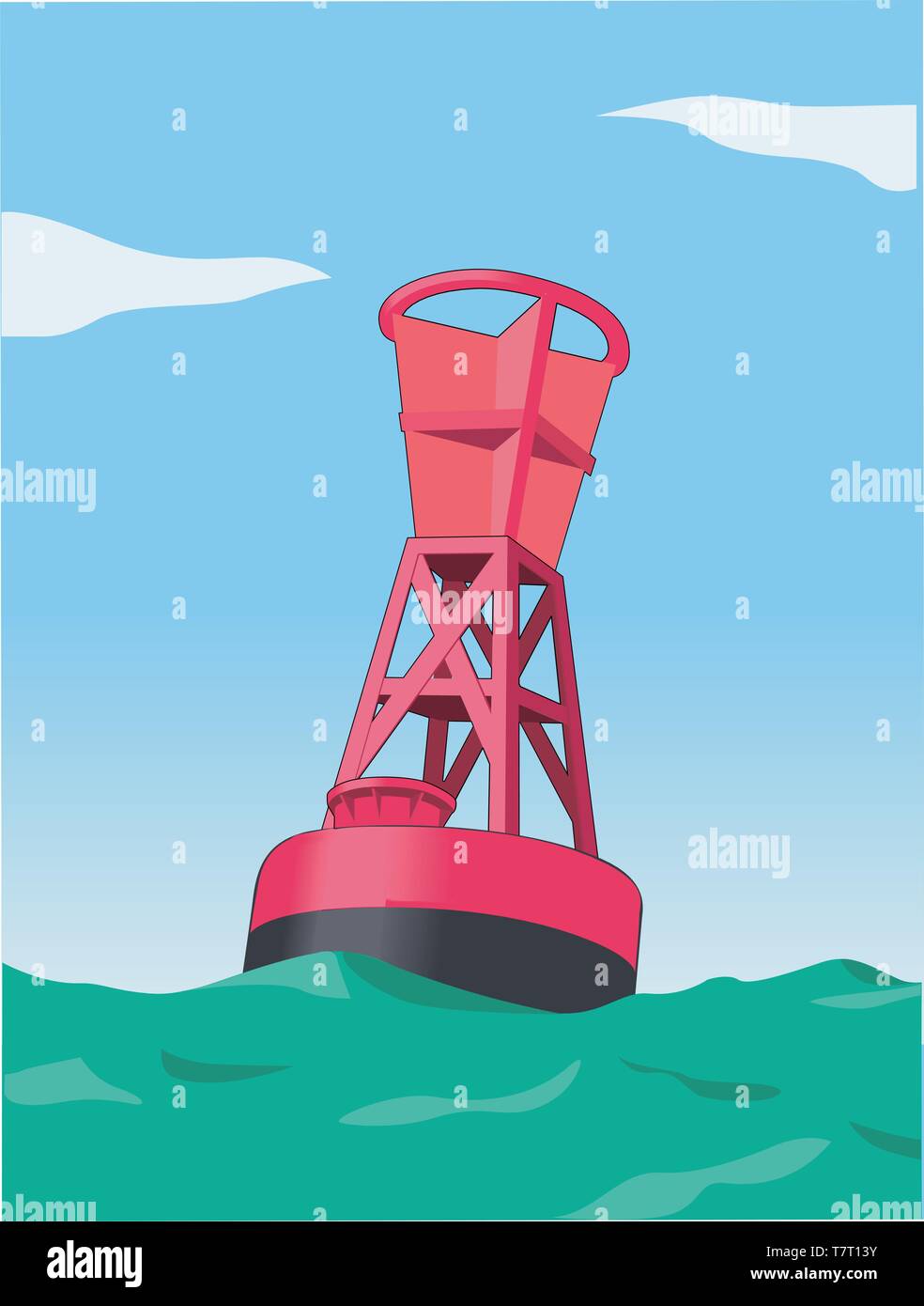 Navigation Buoy Vector Illustration Stock Vector Image & Art - Alamy