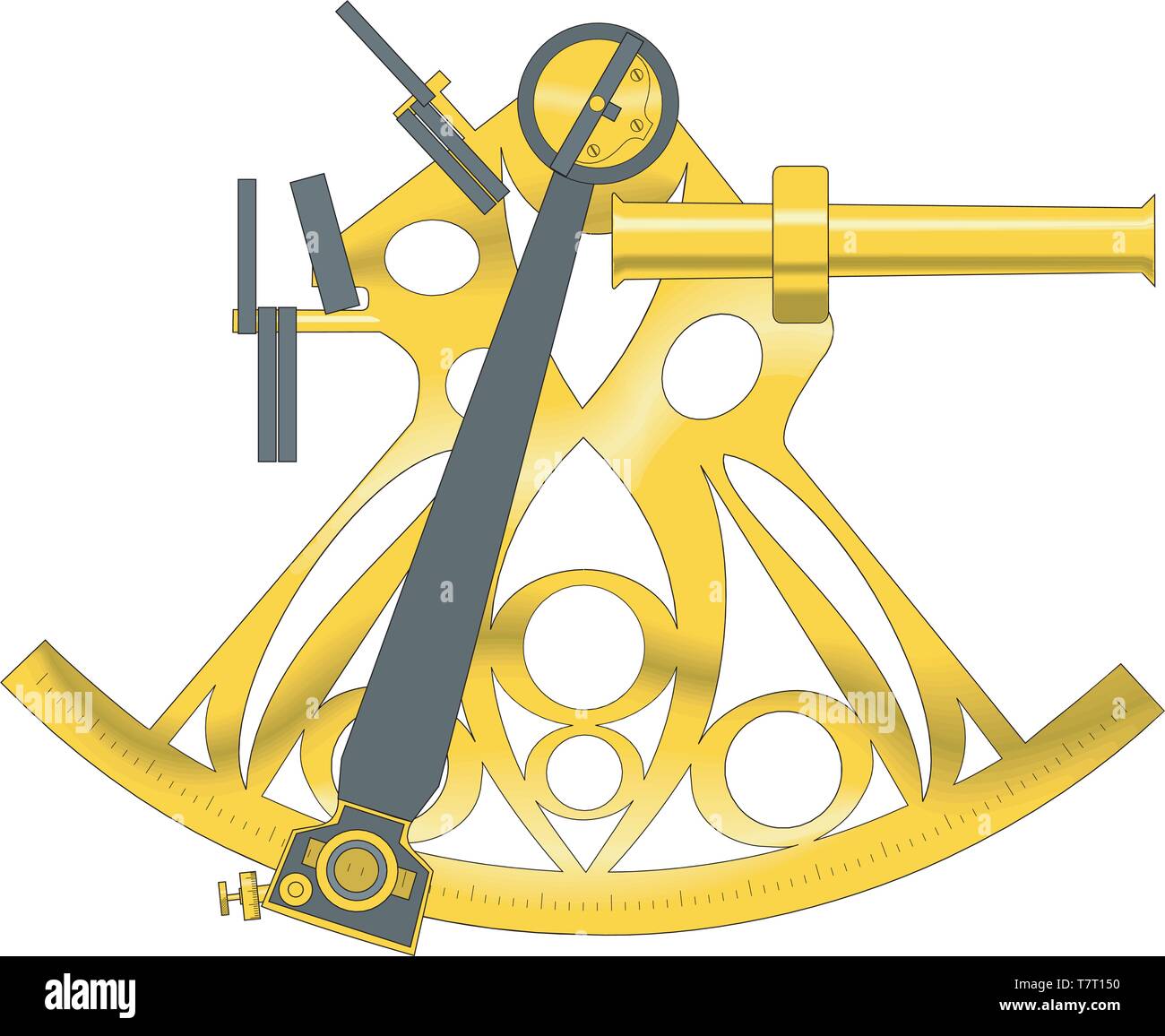 Sextant Vector Illustration Stock Vector Image & Art - Alamy