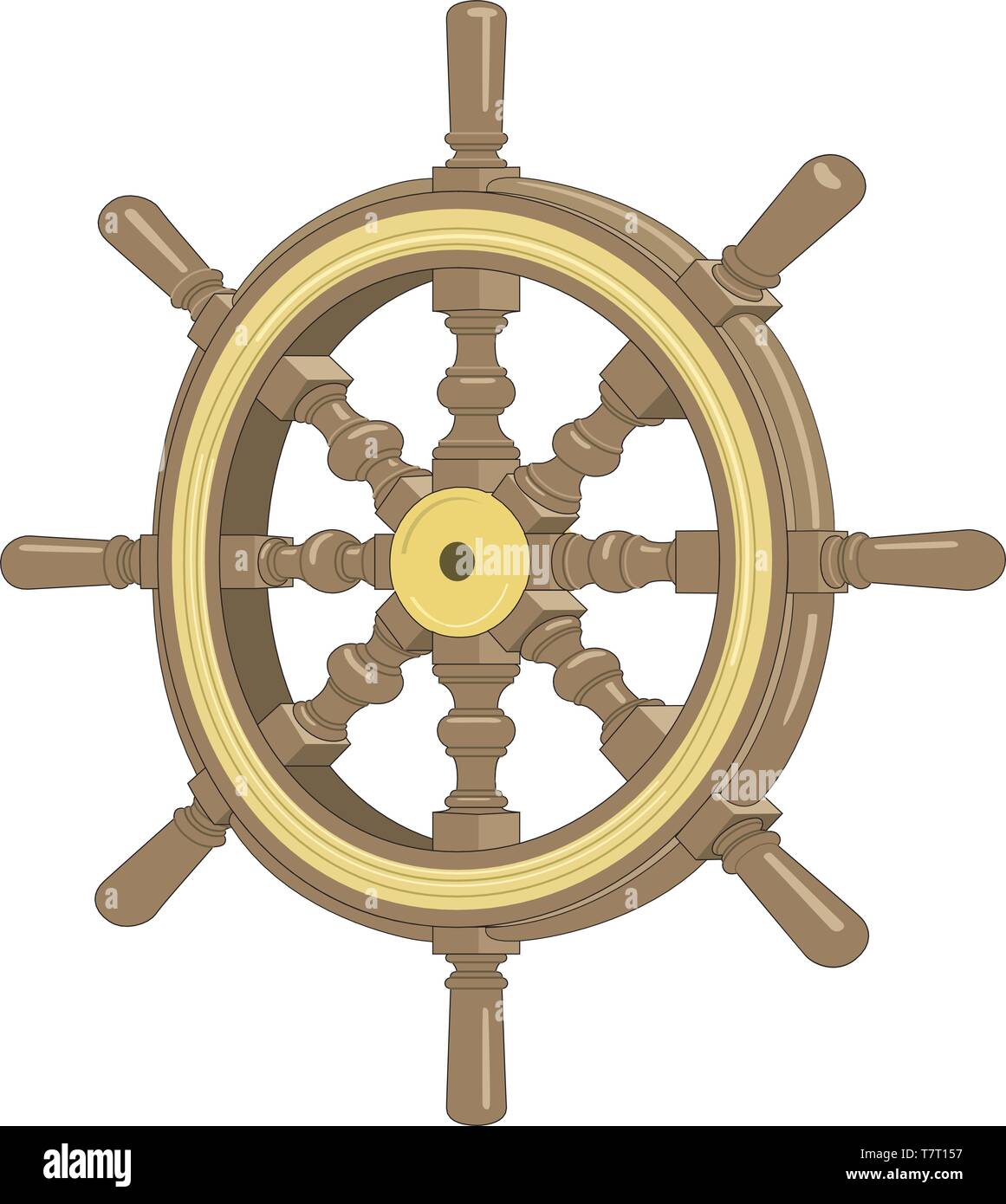 Ships wheel vector hi-res stock photography and images - Alamy