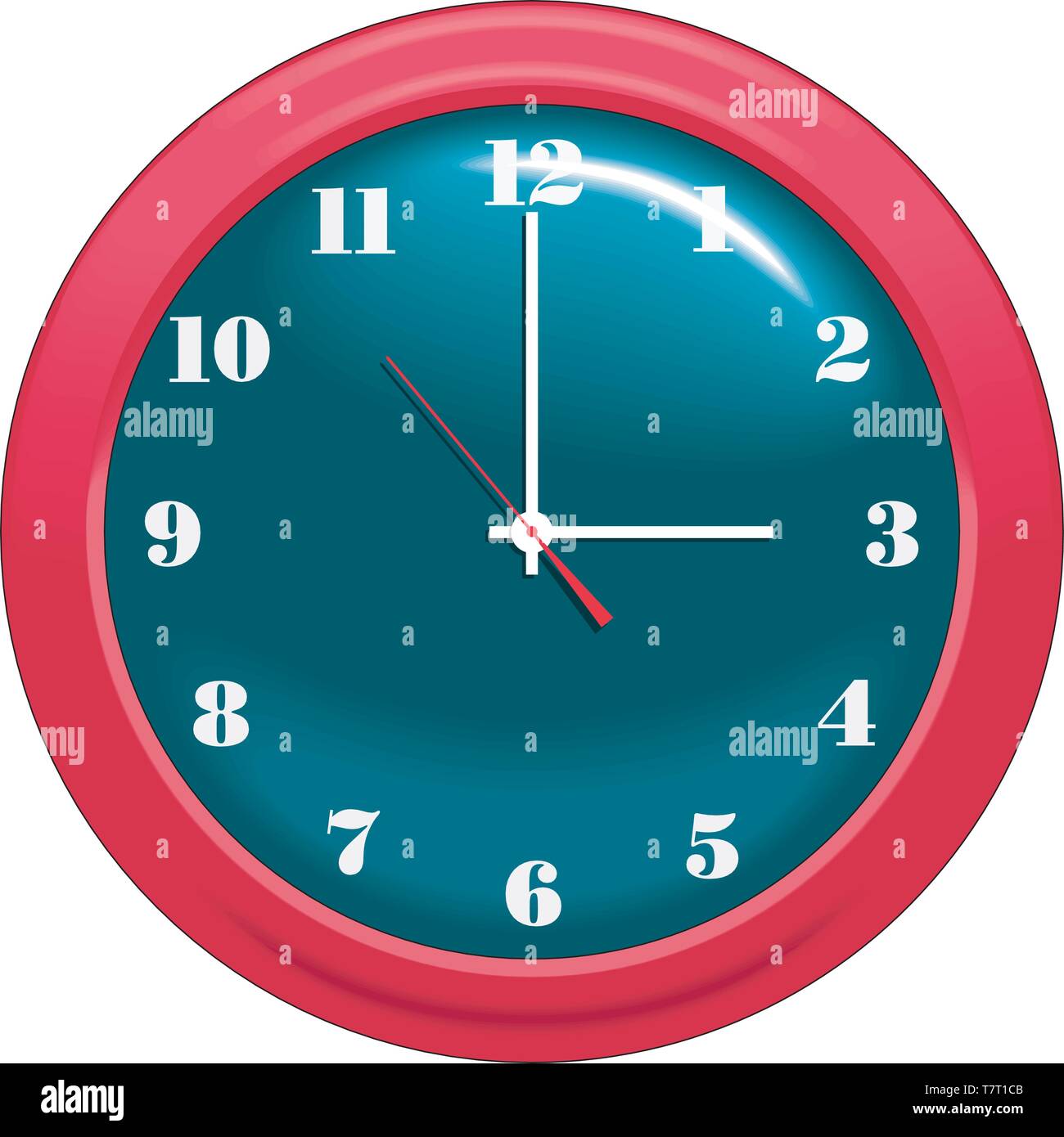 Wall Clock Vector Illustration Stock Vector Image & Art - Alamy