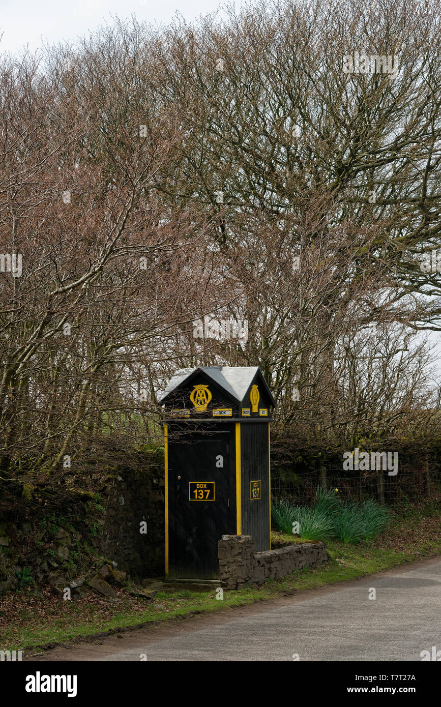 Aa phone box exmoor hi-res stock photography and images - Alamy