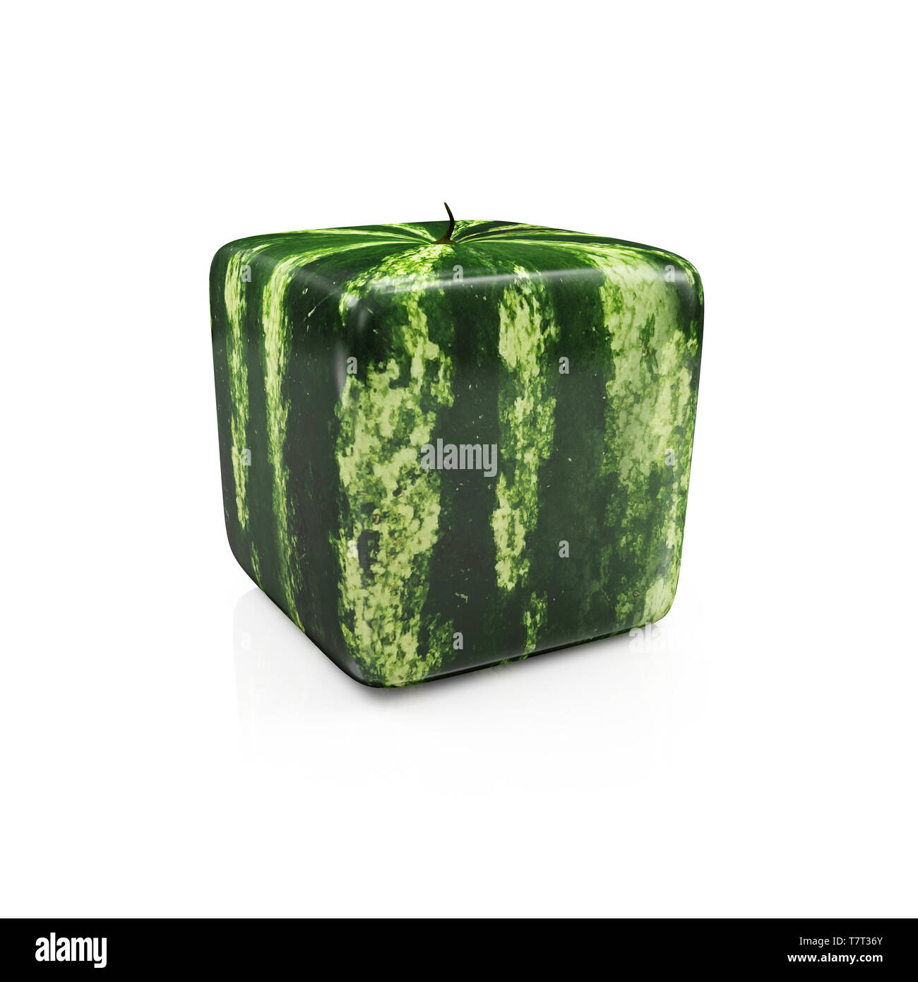 3D Cube Watermelon isolated on white background Stock Photo - Alamy