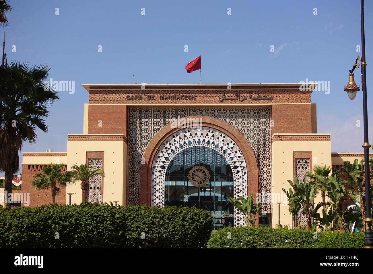 MARRAKESH, MOROCCO –29 MAR 2019- View of the Gare de Marrakech, the ...