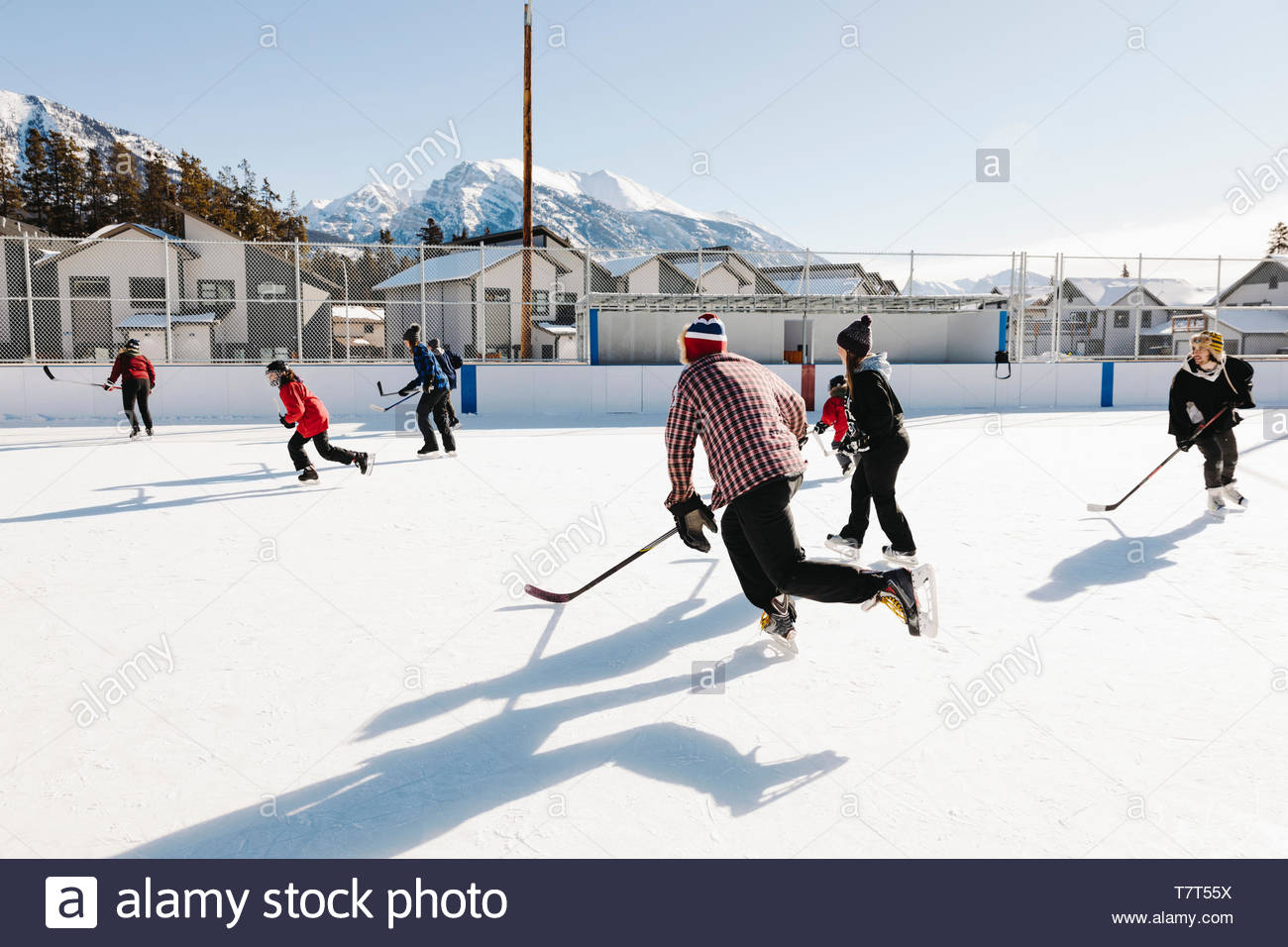 Outdoor Hockey Rink Wallpaper