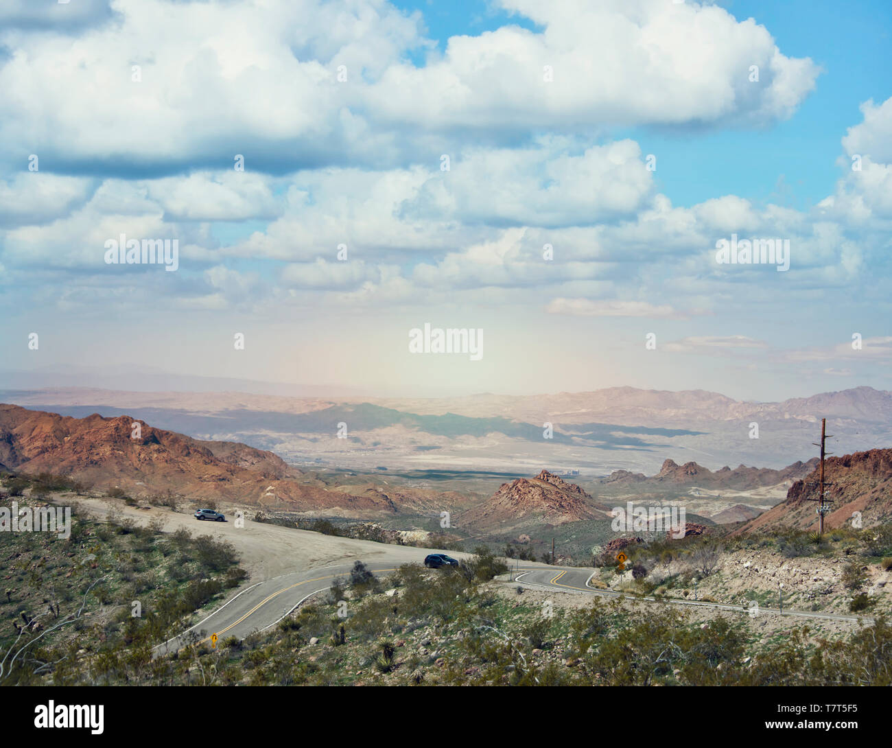 Beautiful overlook point near the historic Route 66 in Arizona Stock ...