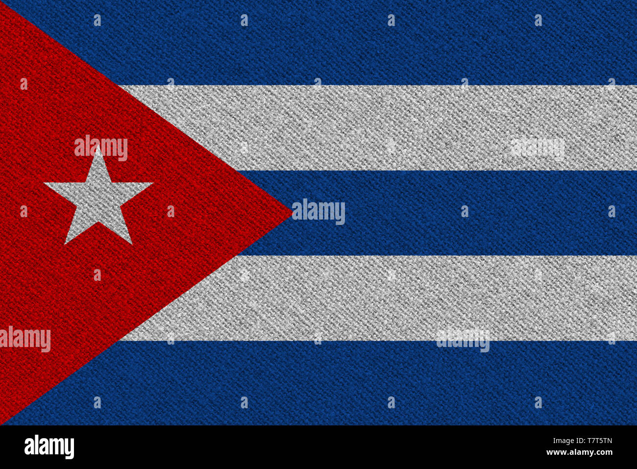 Cuba fabric flag. Patriotic background. National flag of Cuba Stock ...
