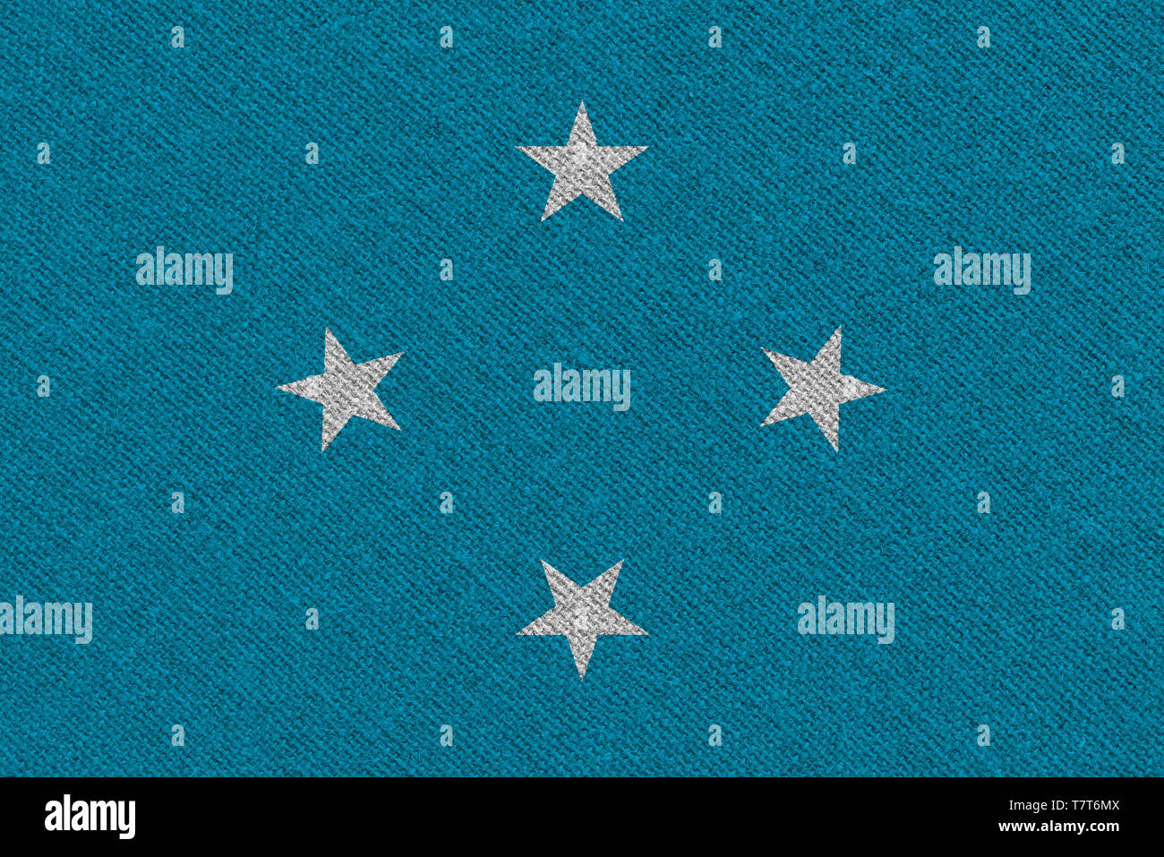 Micronesia fabric flag. Patriotic background. National flag of ...