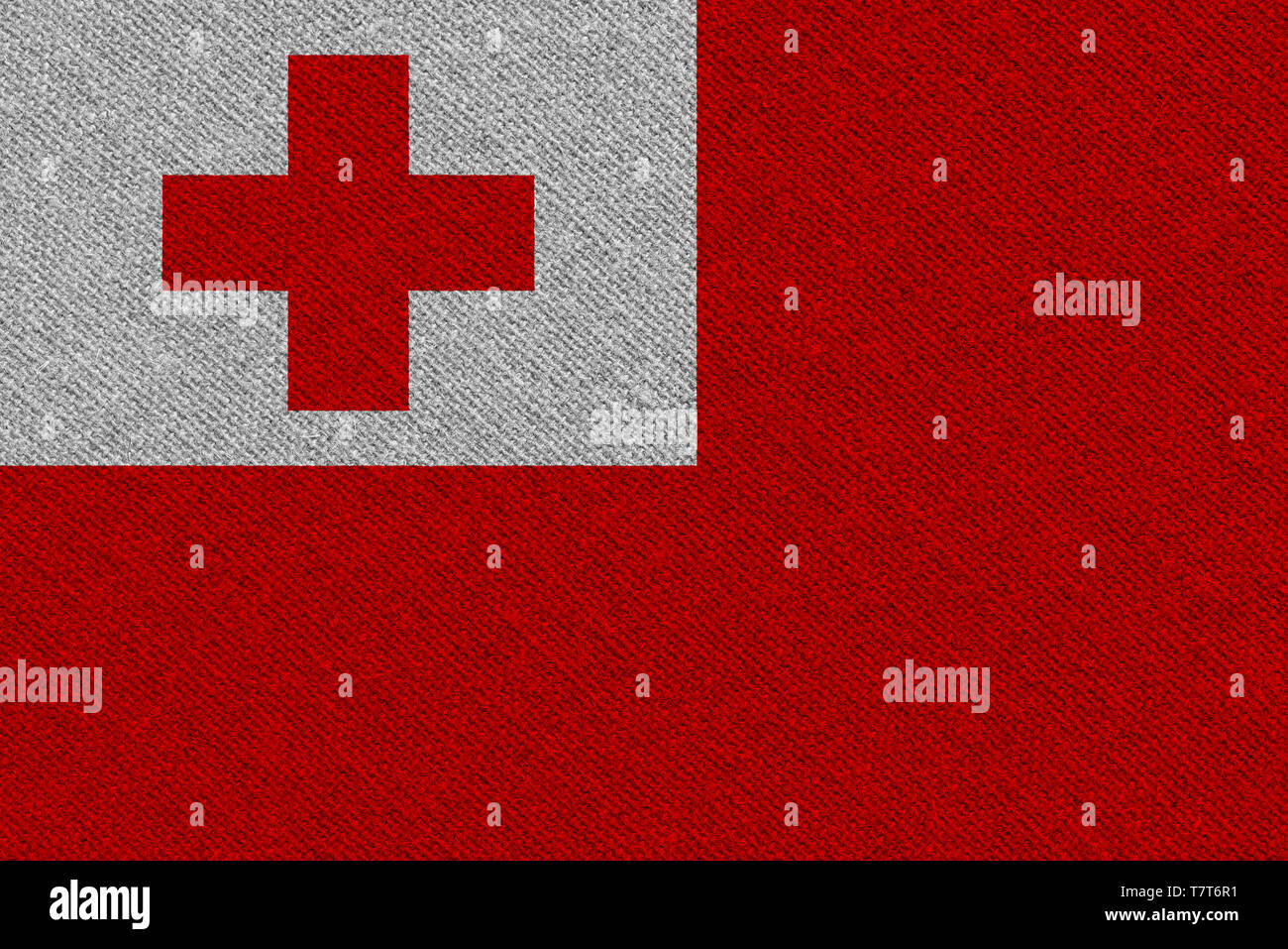 Tonga fabric flag. Patriotic background. National flag of Tonga Stock ...