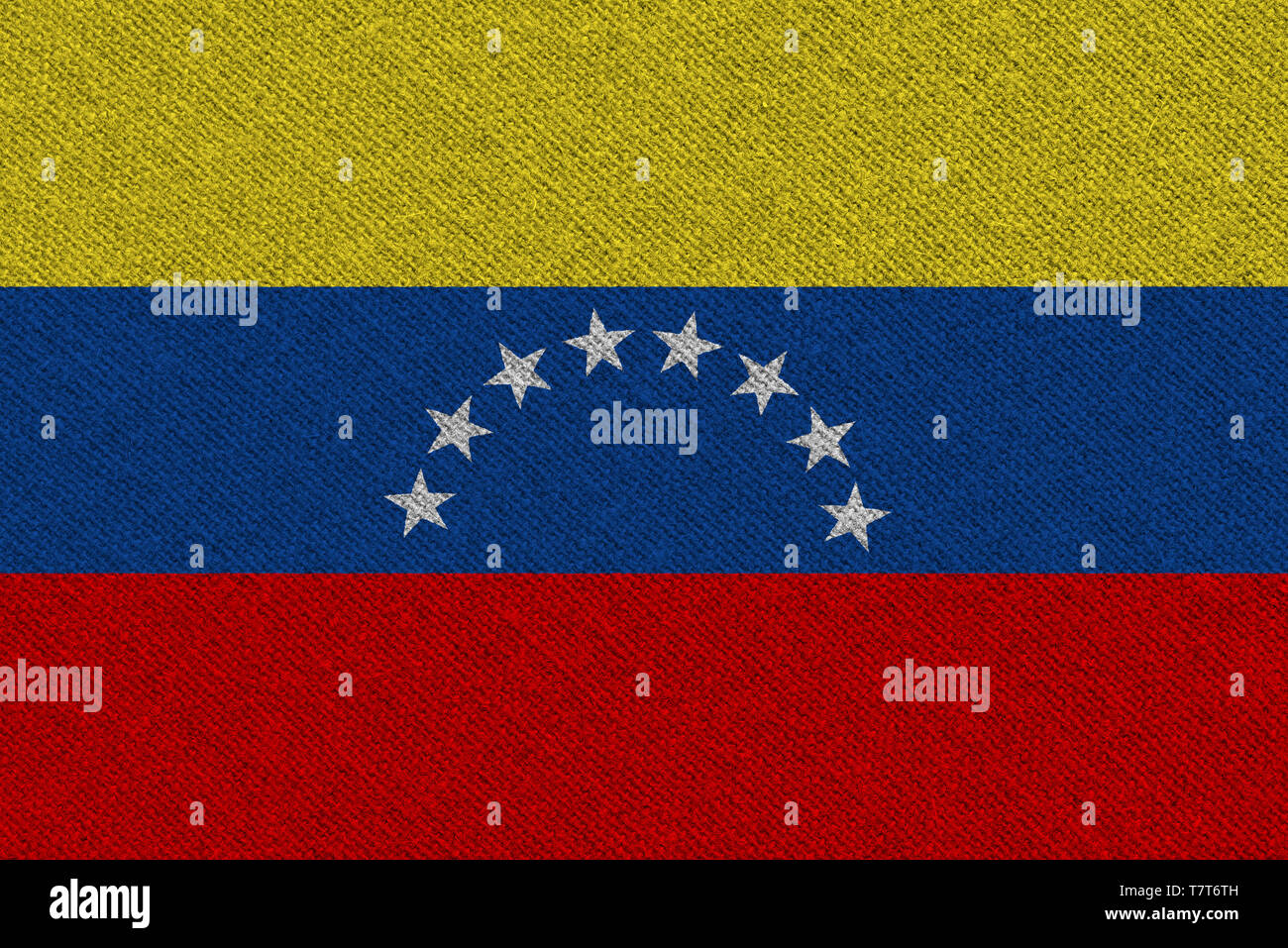 Venezuela fabric flag. Patriotic background. National flag of Venezuela ...