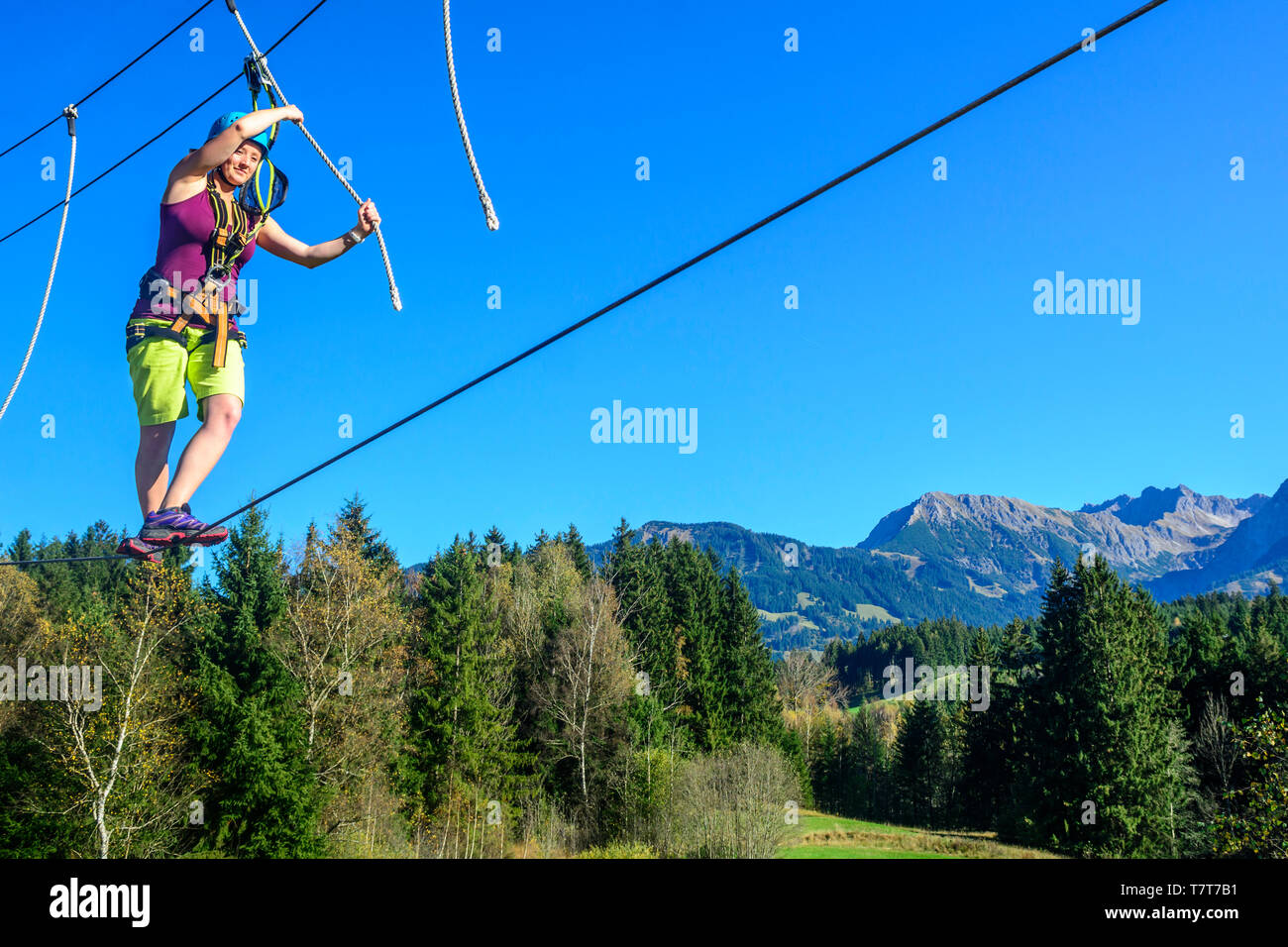 Woman hold rope hi-res stock photography and images - Alamy