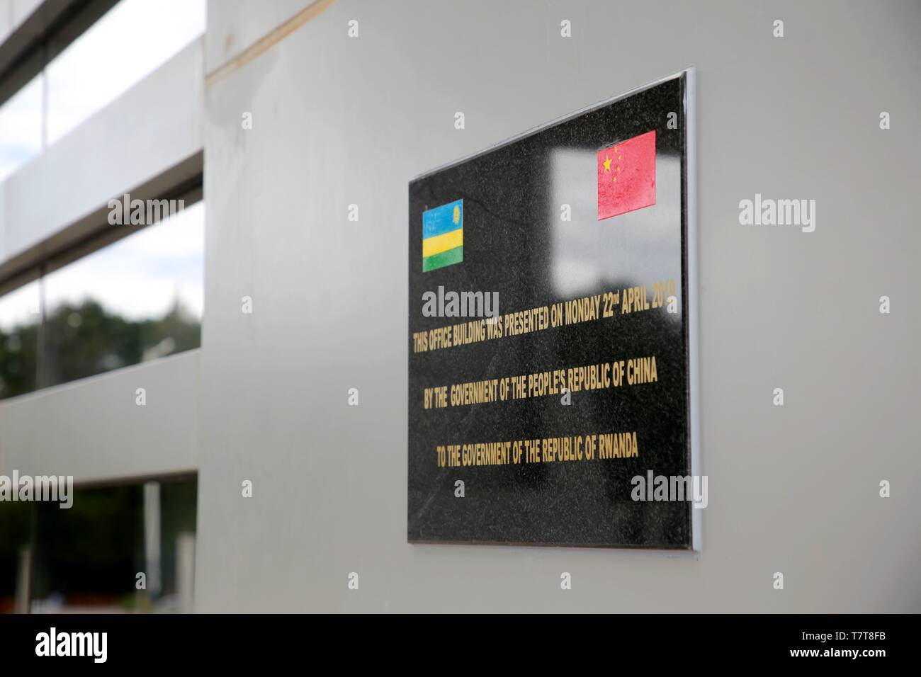 Kigali. 8th May, 2019. Photo taken on May 8, 2019 shows a plaque ...