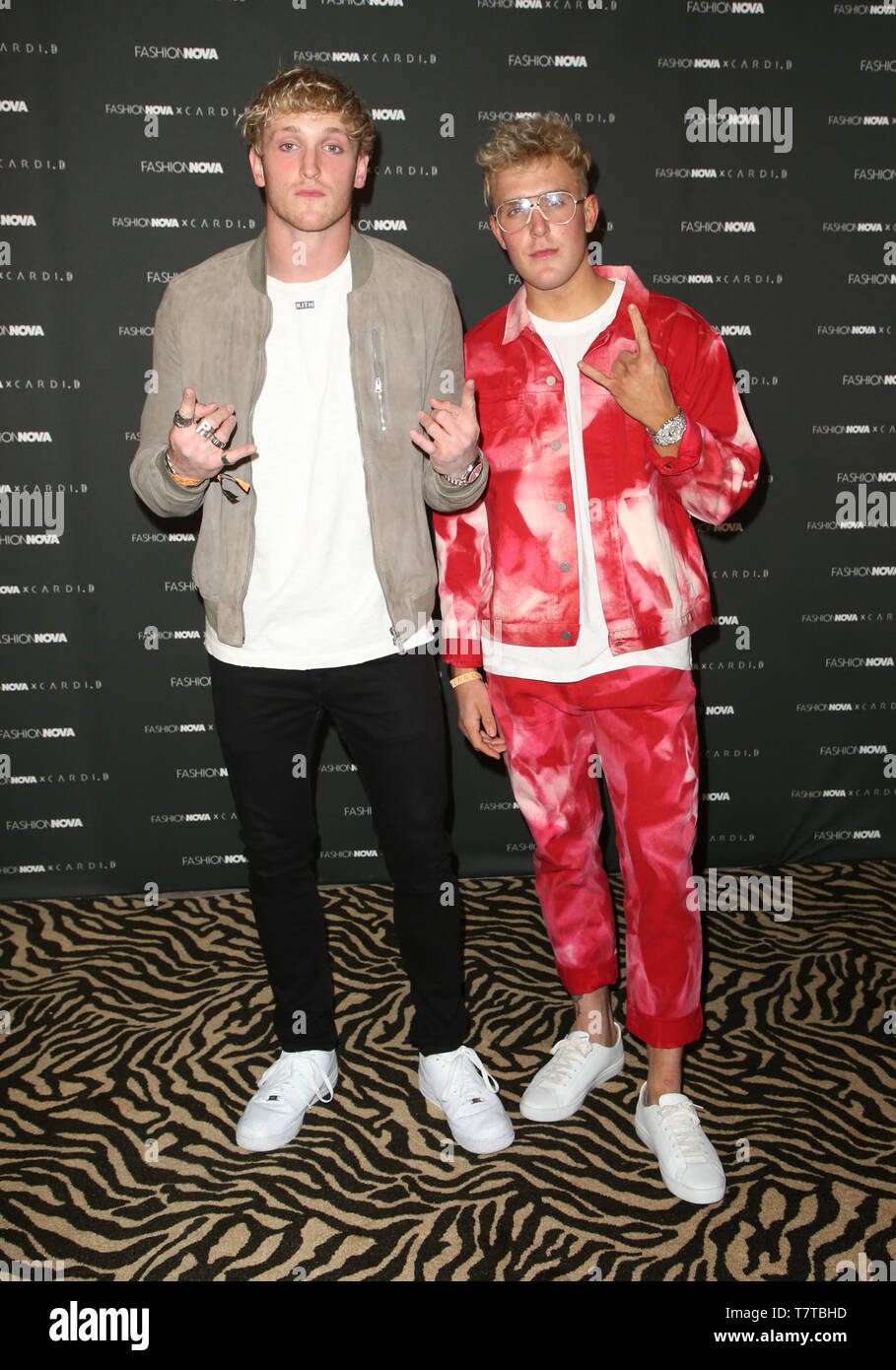 Los Angeles, Ca, USA. 8th May, 2019. Logan Paul and Jake Paul Fashion ...