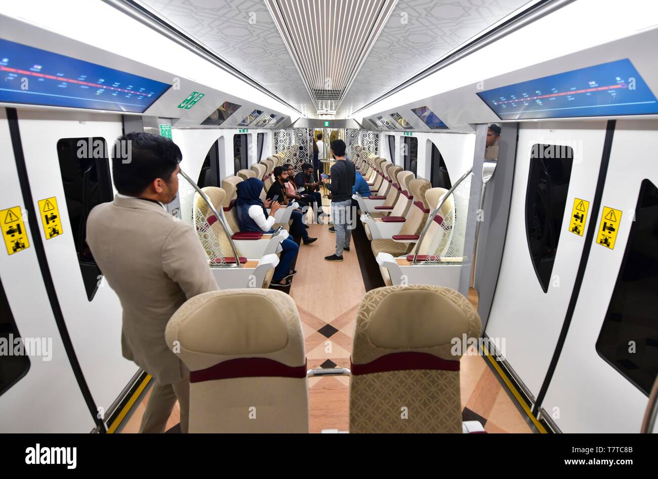 Doha metro train hi-res stock photography and images - Alamy
