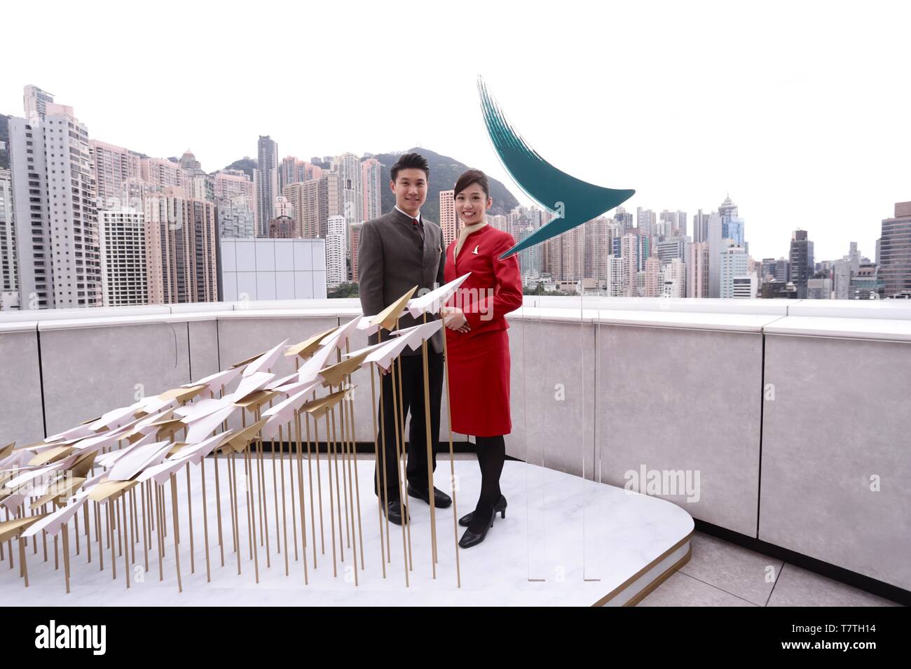 Hong Kong, CHINA. 9th May, 2019. Cathay Pacific Airways cabin crews ...