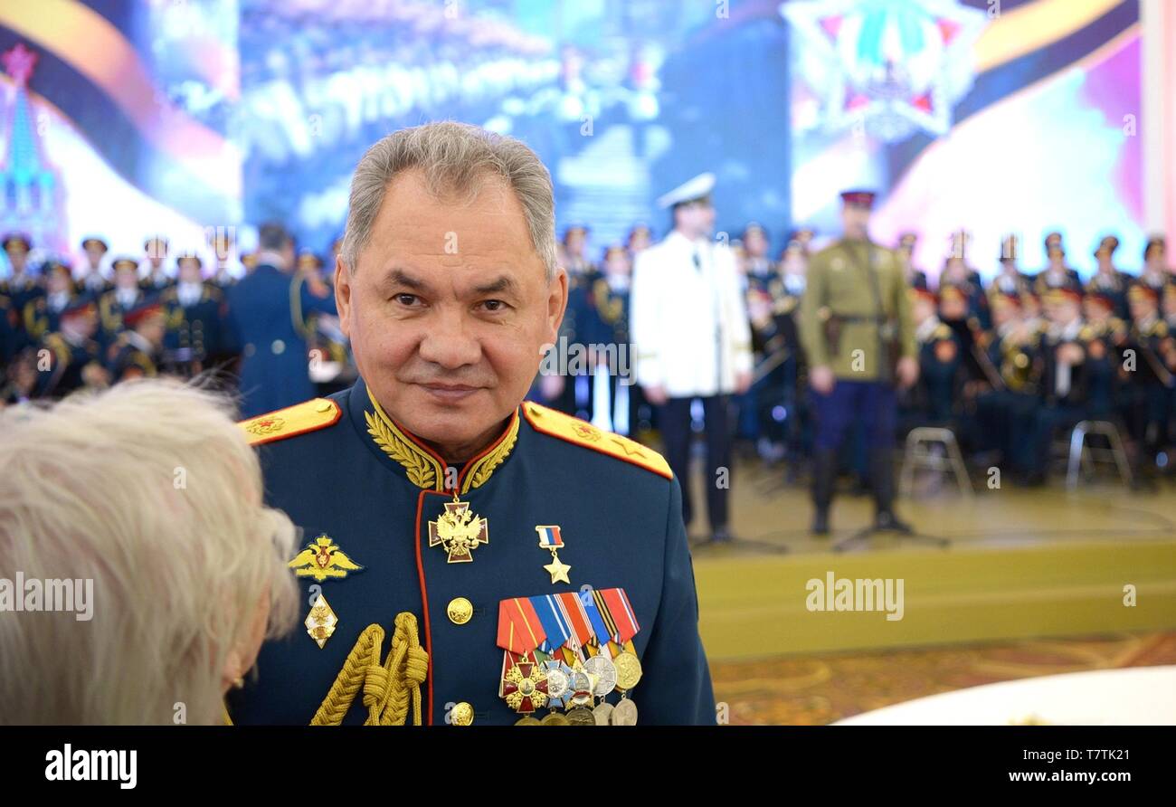 Moscow, Russia. 09th May, 2019. Russian Defence Minister Sergei Shoigu ...