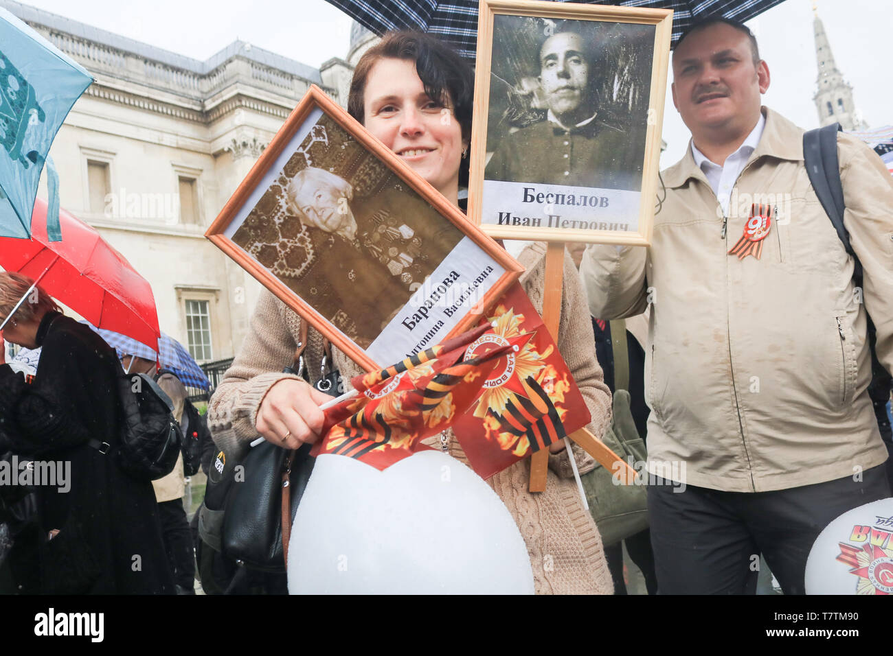 London UK. 9th May 2019. Members of the Russian community gather in ...
