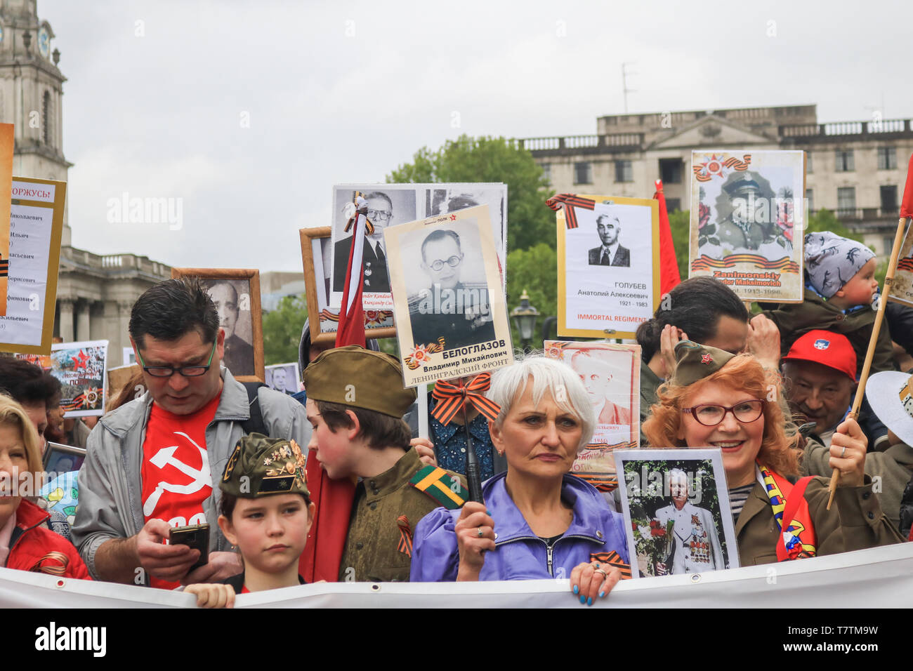 London UK. 9th May 2019. Members of the Russian community gather in ...