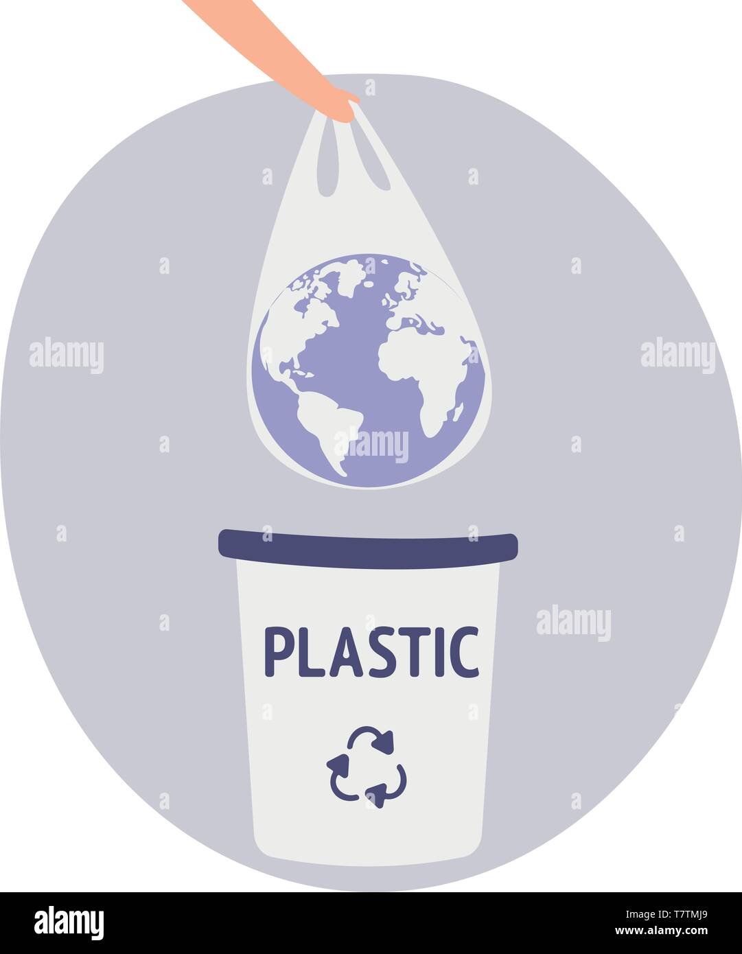 Earth in a plastic bag. Ecology conversation. Eco catastrophe ...