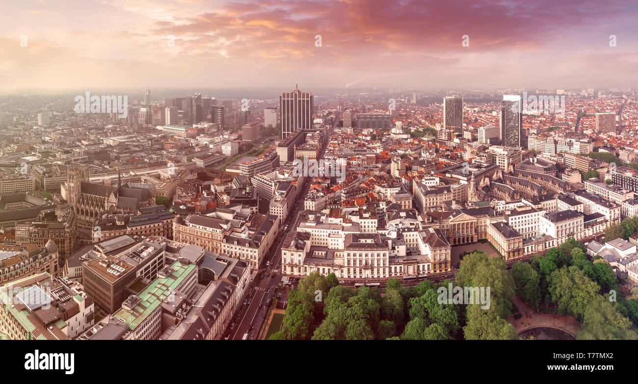 Aerial view of central Brussels, Belgium Stock Photo - Alamy