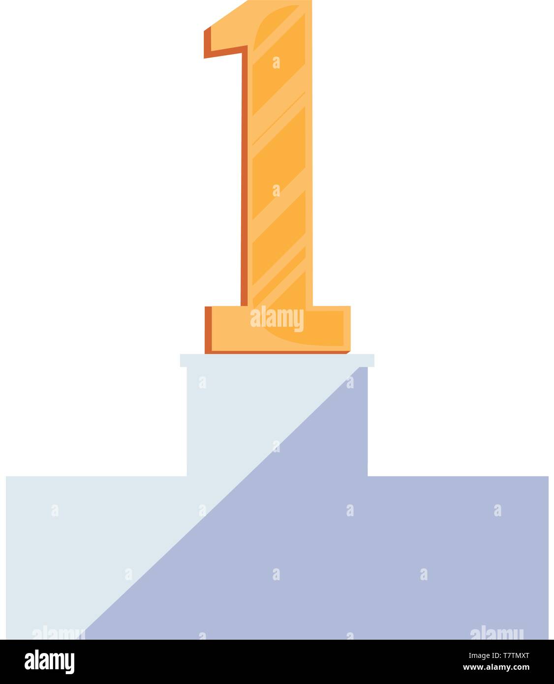podium with number one vector illustration design Stock Vector Image ...