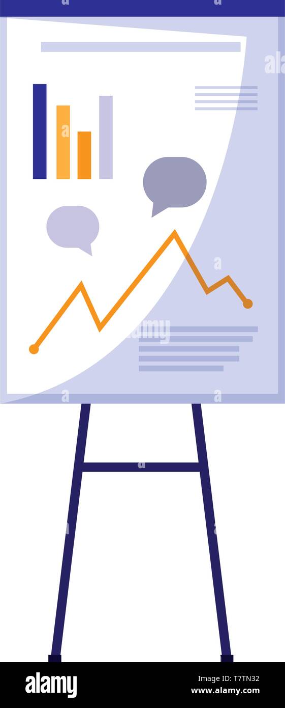 paperboard with statistics graphic vector illustration design Stock ...