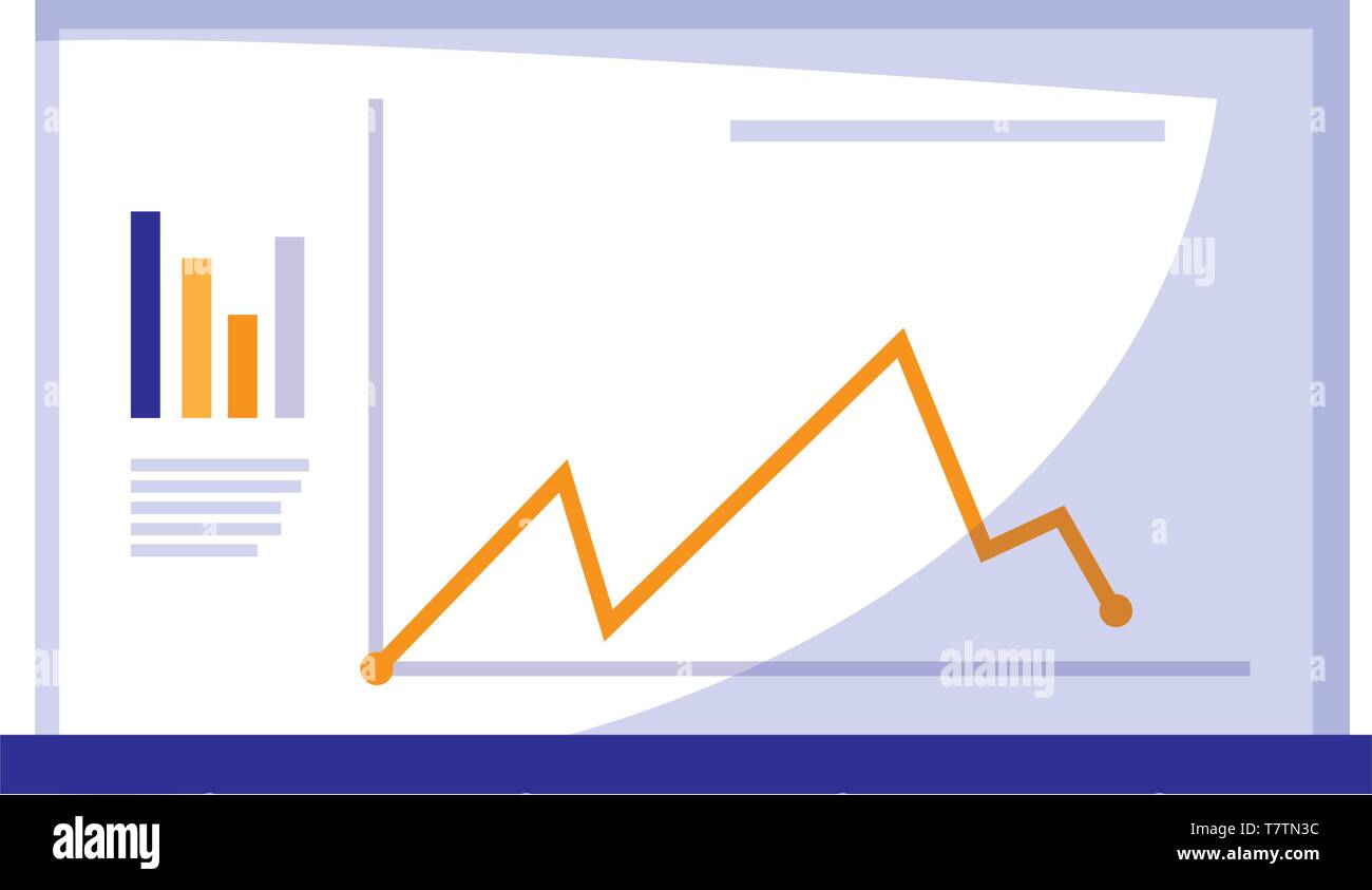 template webpage with statistics graphic vector illustration design ...