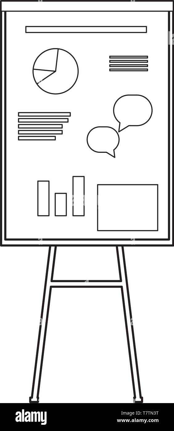 paperboard with statistics graphic vector illustration design Stock ...