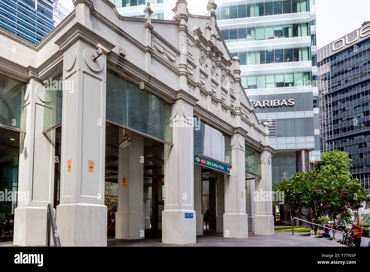 Raffles Place MRT Station Exterior, Singapore, South East Asia Stock ...