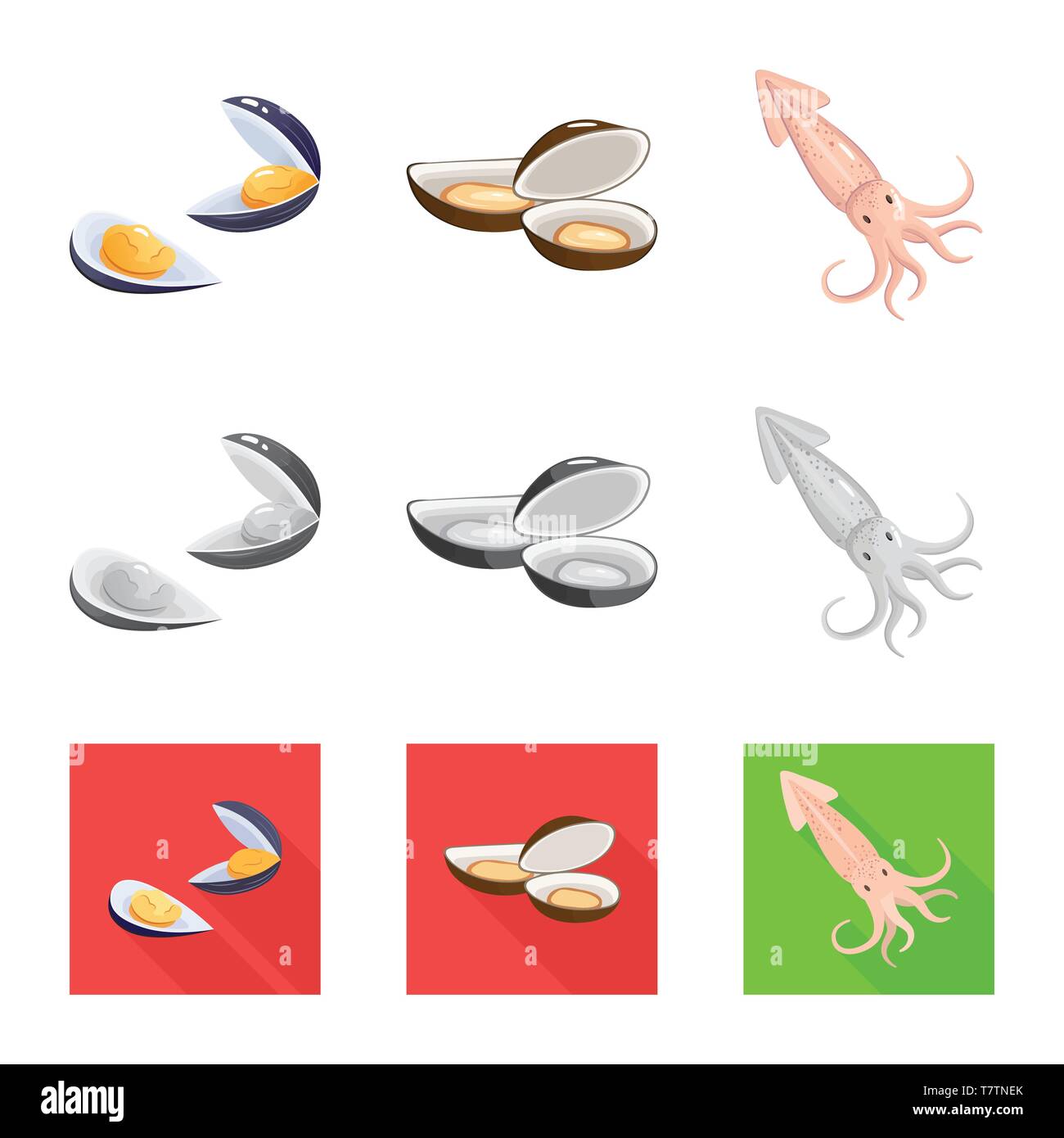 mussel,octopus,clam,jelly,squid,shell,delicacy,tentacle,oyster,monster ...