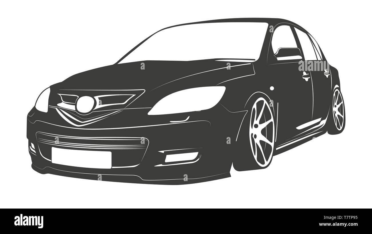 vector illustration of isolated passenger car Stock Vector Image & Art ...