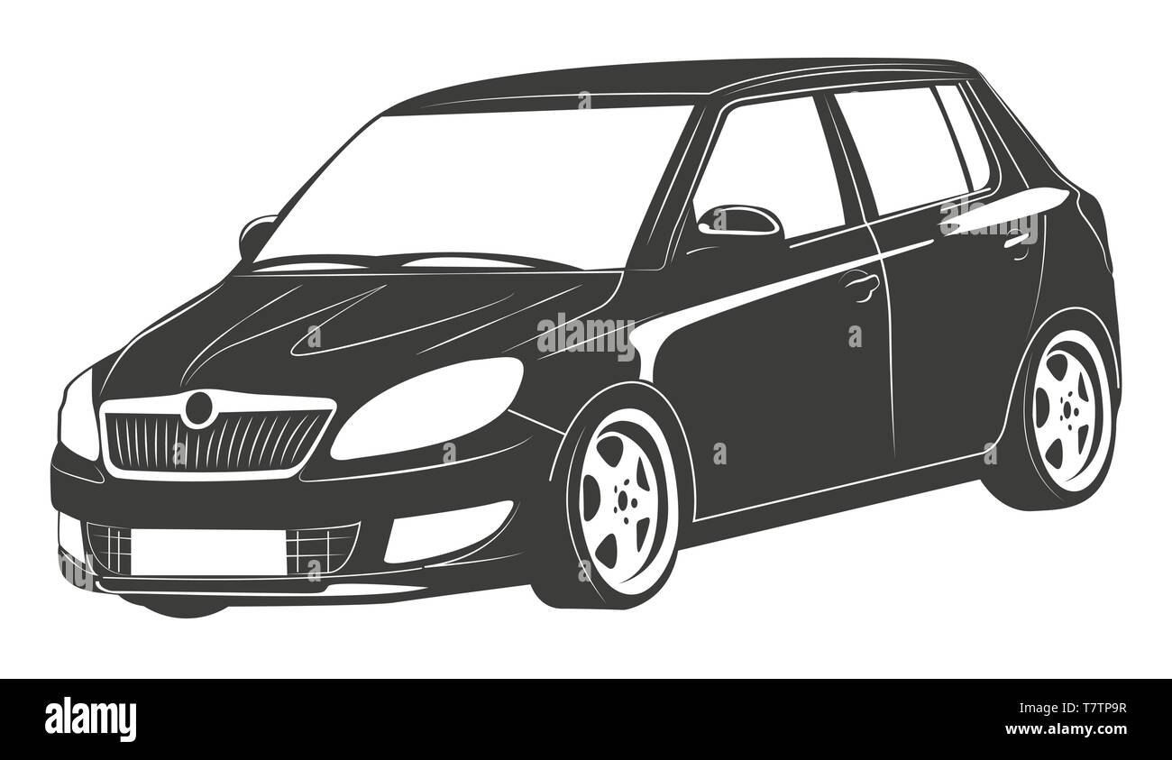 vector illustration of isolated passenger car Stock Vector Image & Art ...
