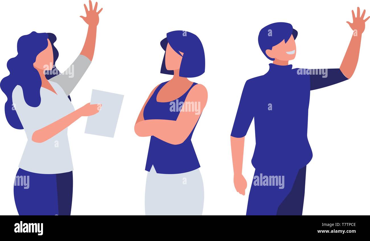 business people teamwork characters vector illustration design Stock ...