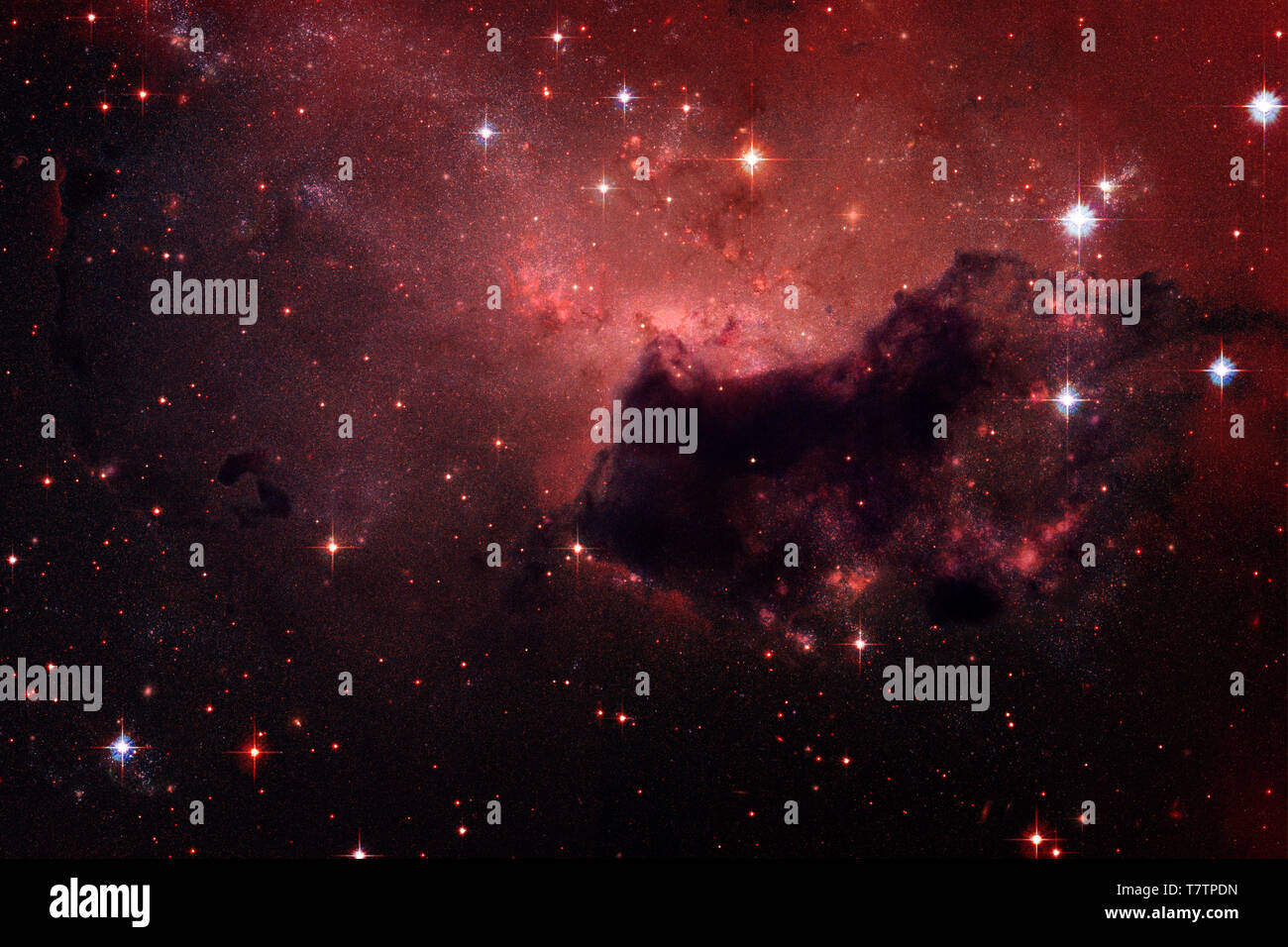 Landscape of star clusters. Beautiful image of space. Cosmos art ...