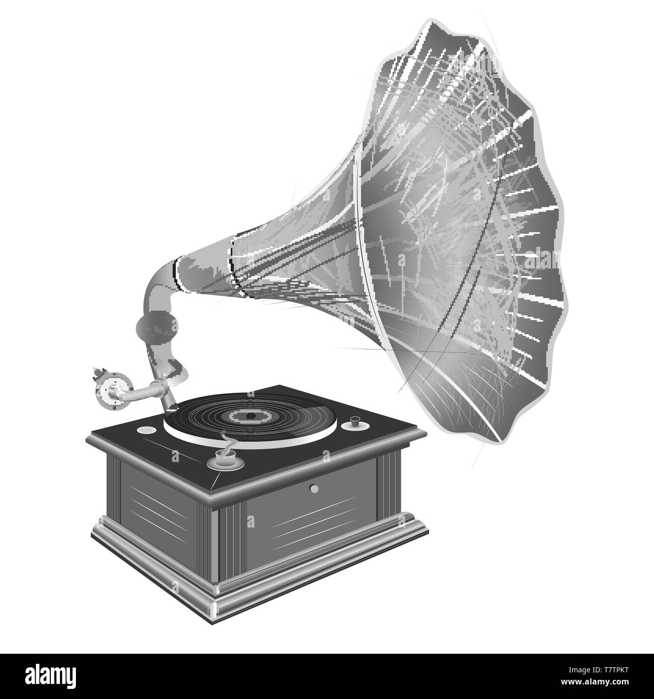 gramophone isolated vector illustration Stock Vector Image & Art - Alamy