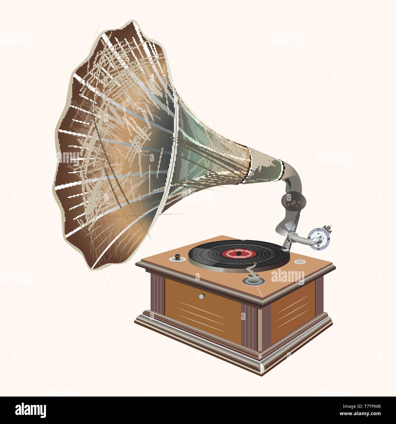 gramophone isolated vector illustration Stock Vector Image & Art - Alamy