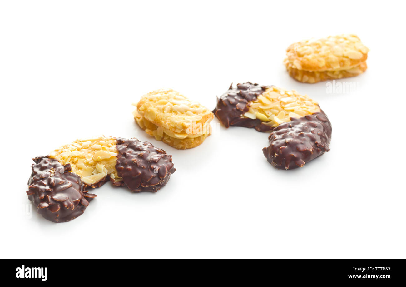 Sweet biscuits dessert isolated on white background Stock Photo - Alamy