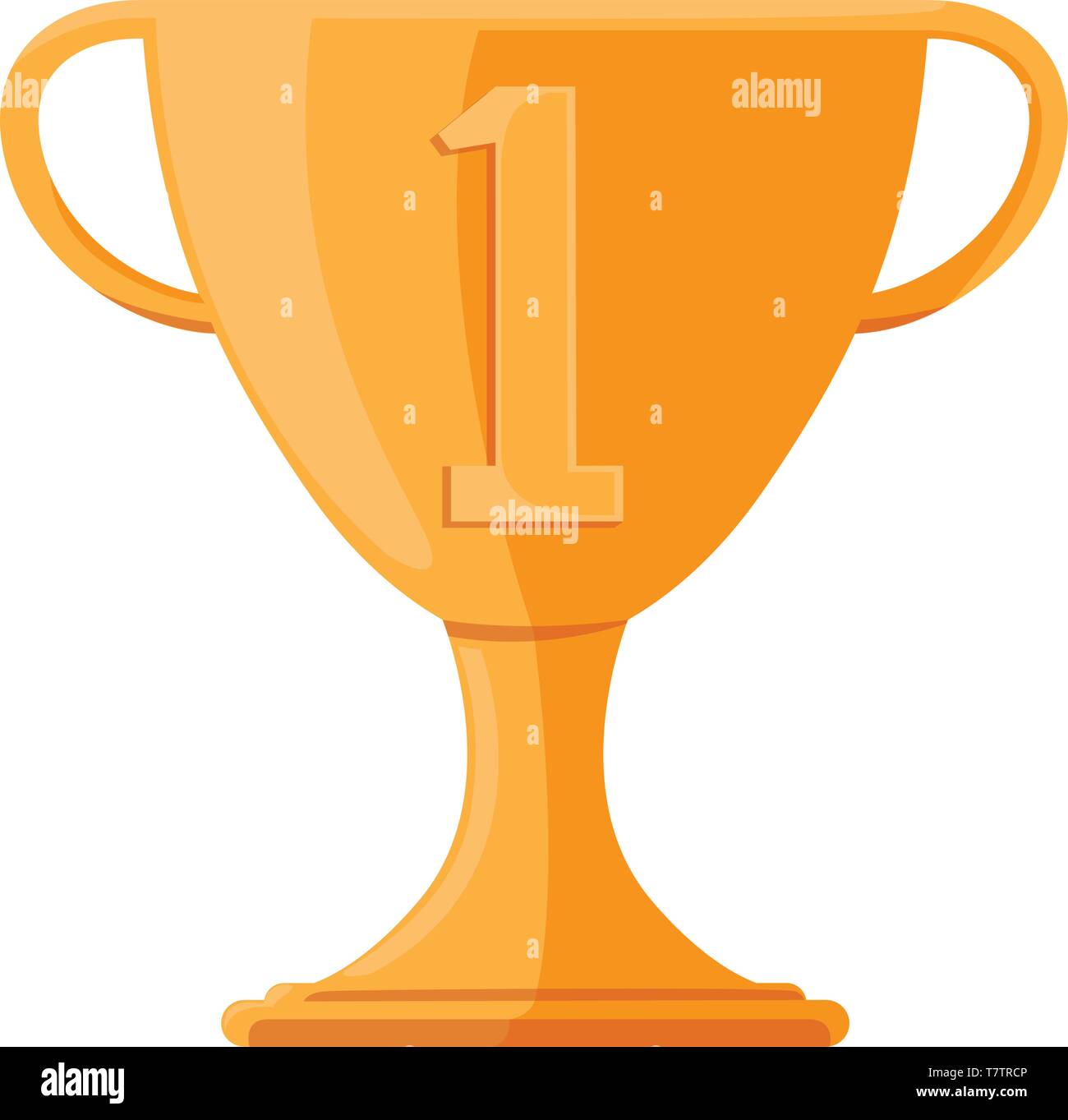 trophy cup with number one vector illustration design Stock Vector ...