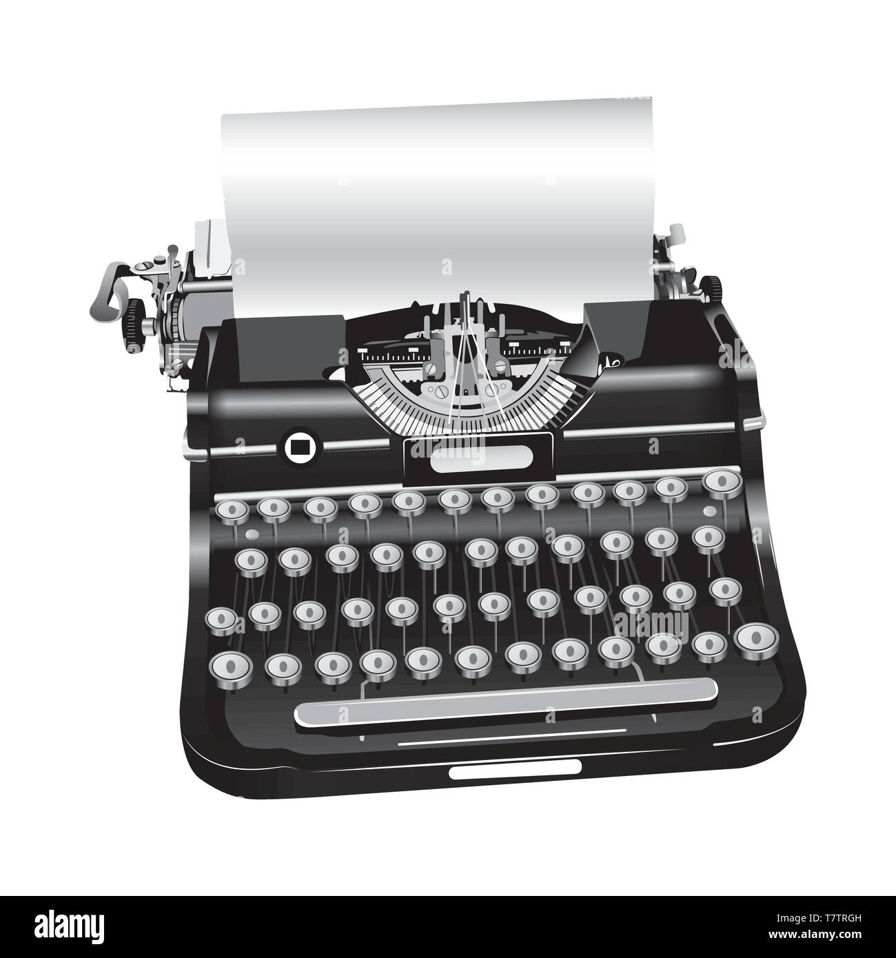 vector illustration of old style isolated typewriter Stock Vector Image ...